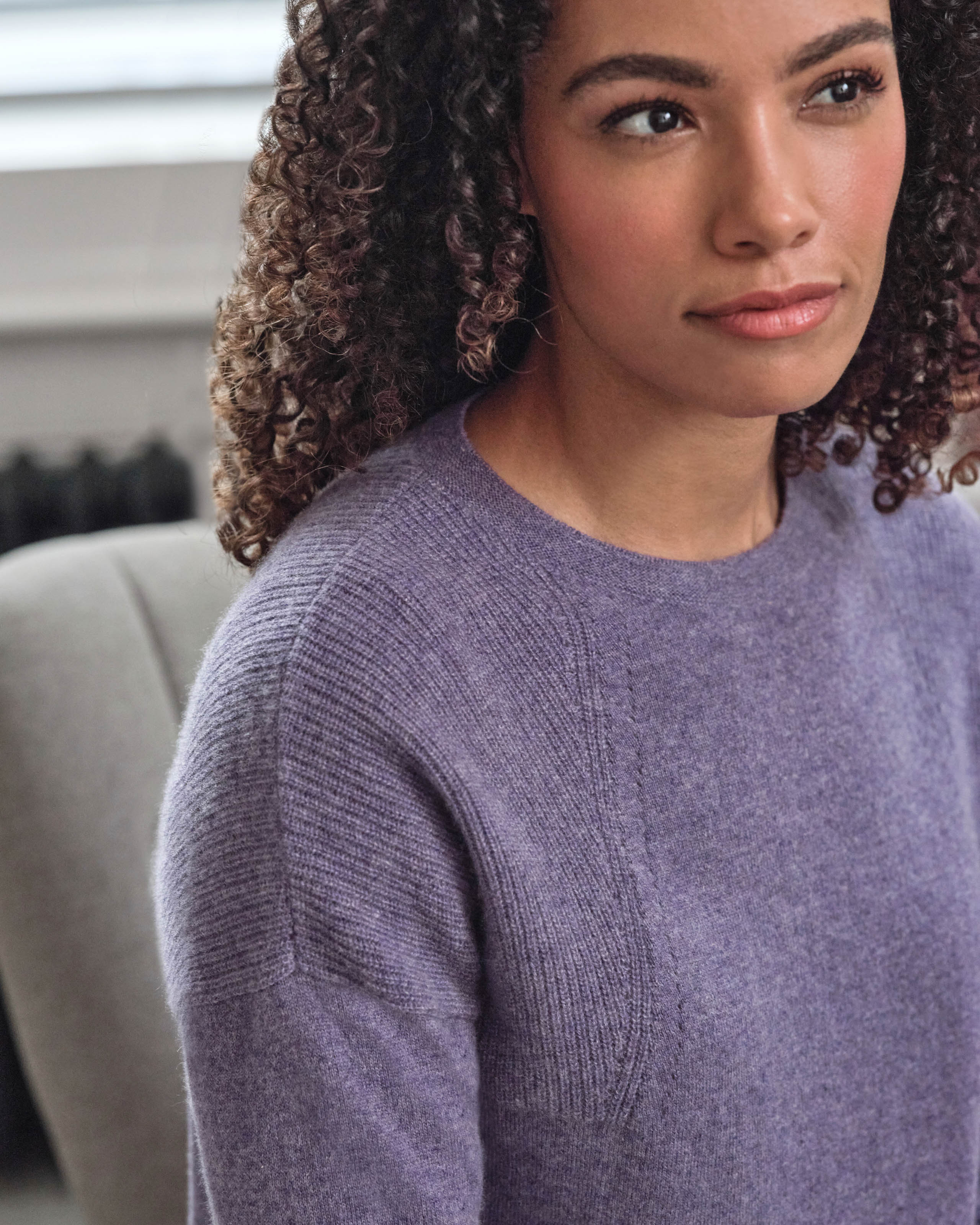 Lavender Marl | Luxurious Pure Cashmere Jumper | WoolOvers AU