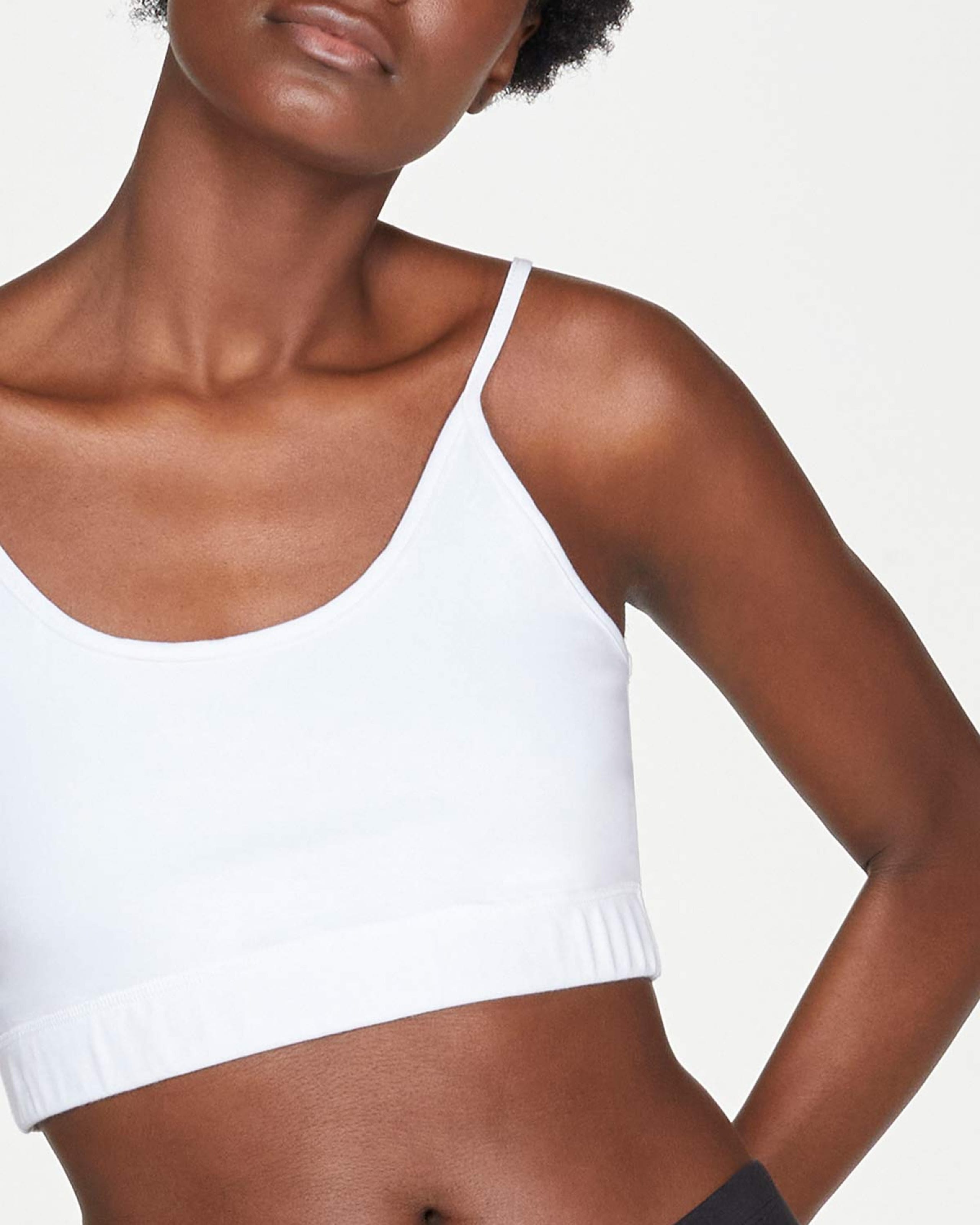 White | Organic Cotton Bralette | WoolOvers UK