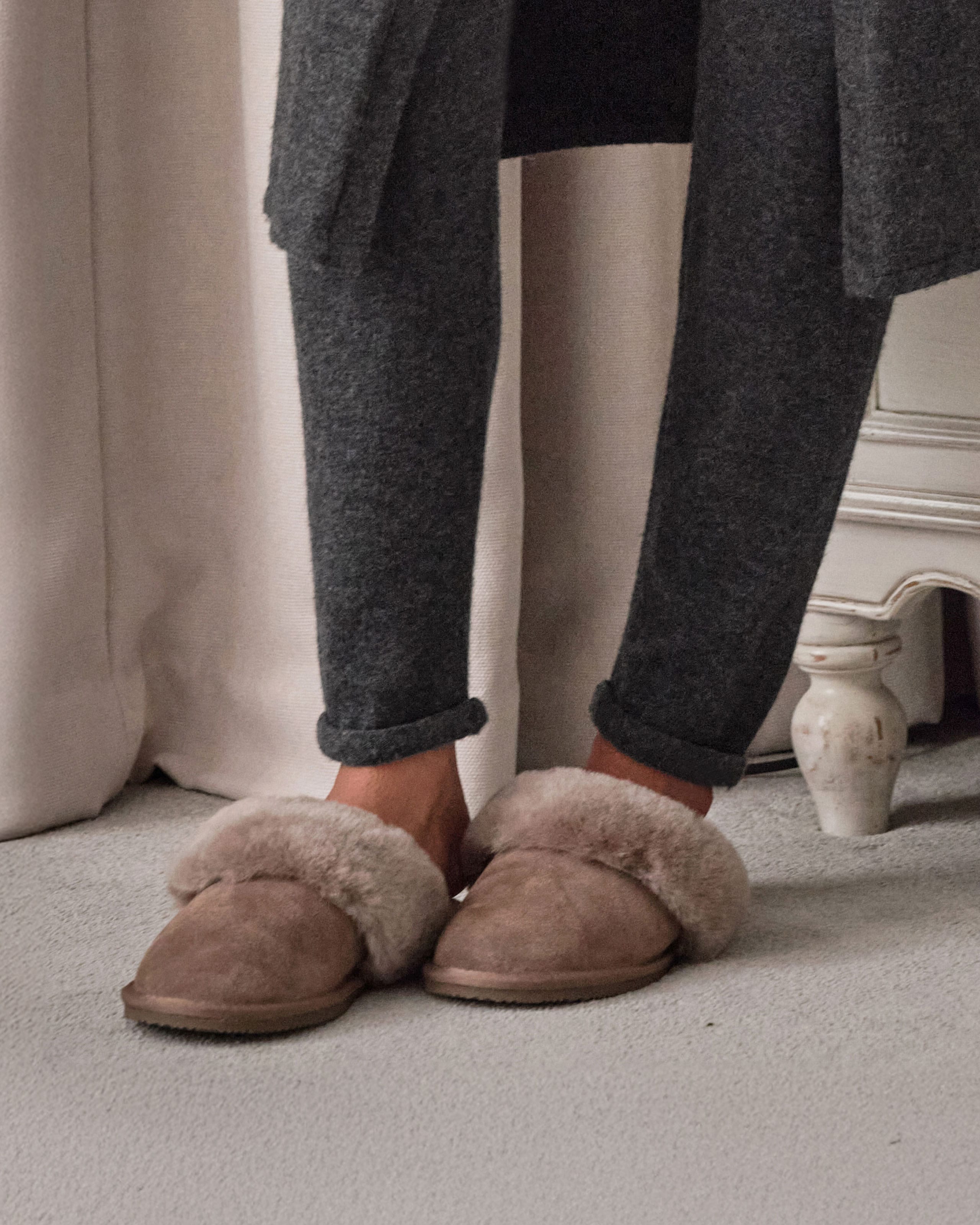 Mink | Womens Sheepskin Mule Slipper | WoolOvers US