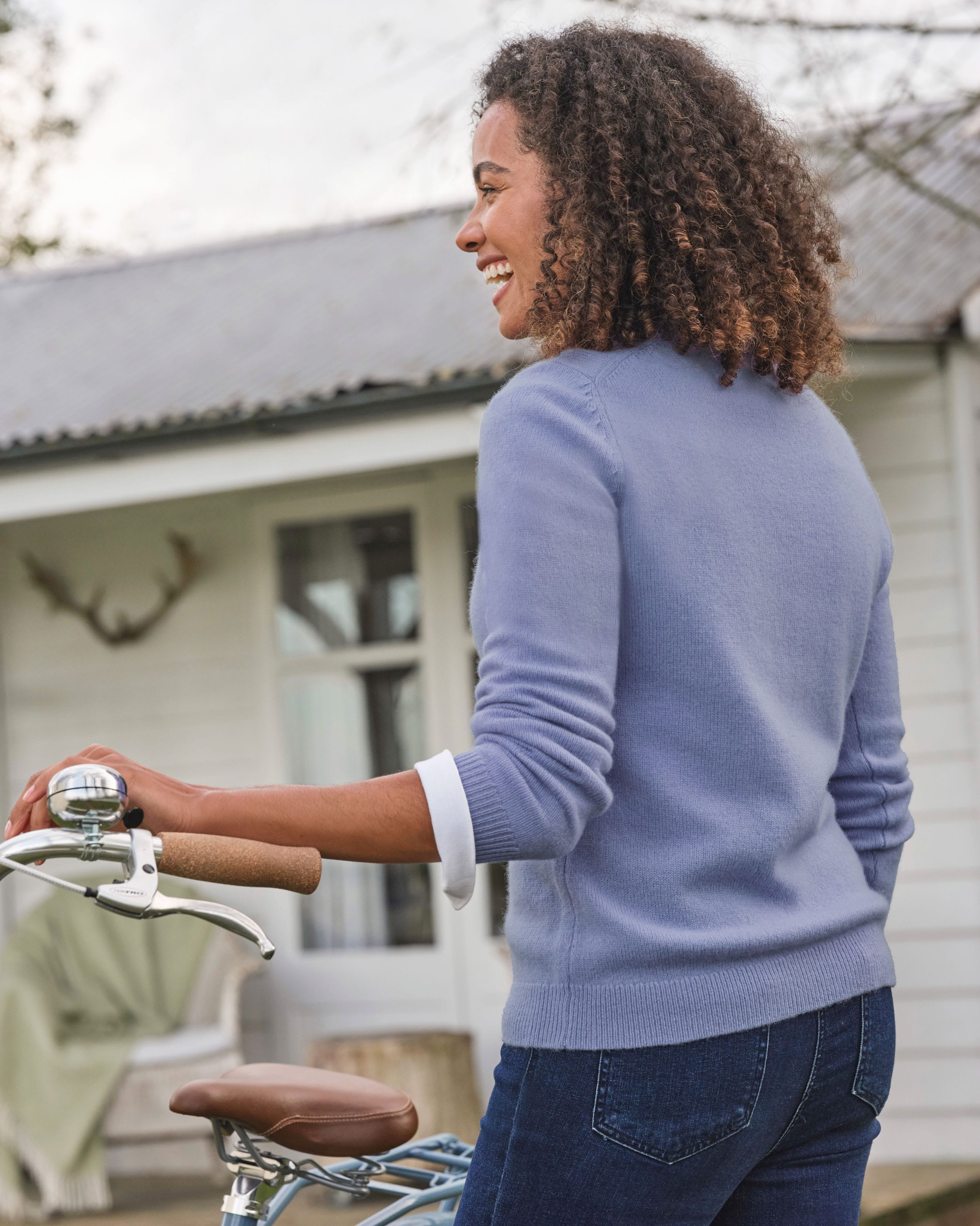 Lilac Blush | Womens Lambswool Crew | WoolOvers US