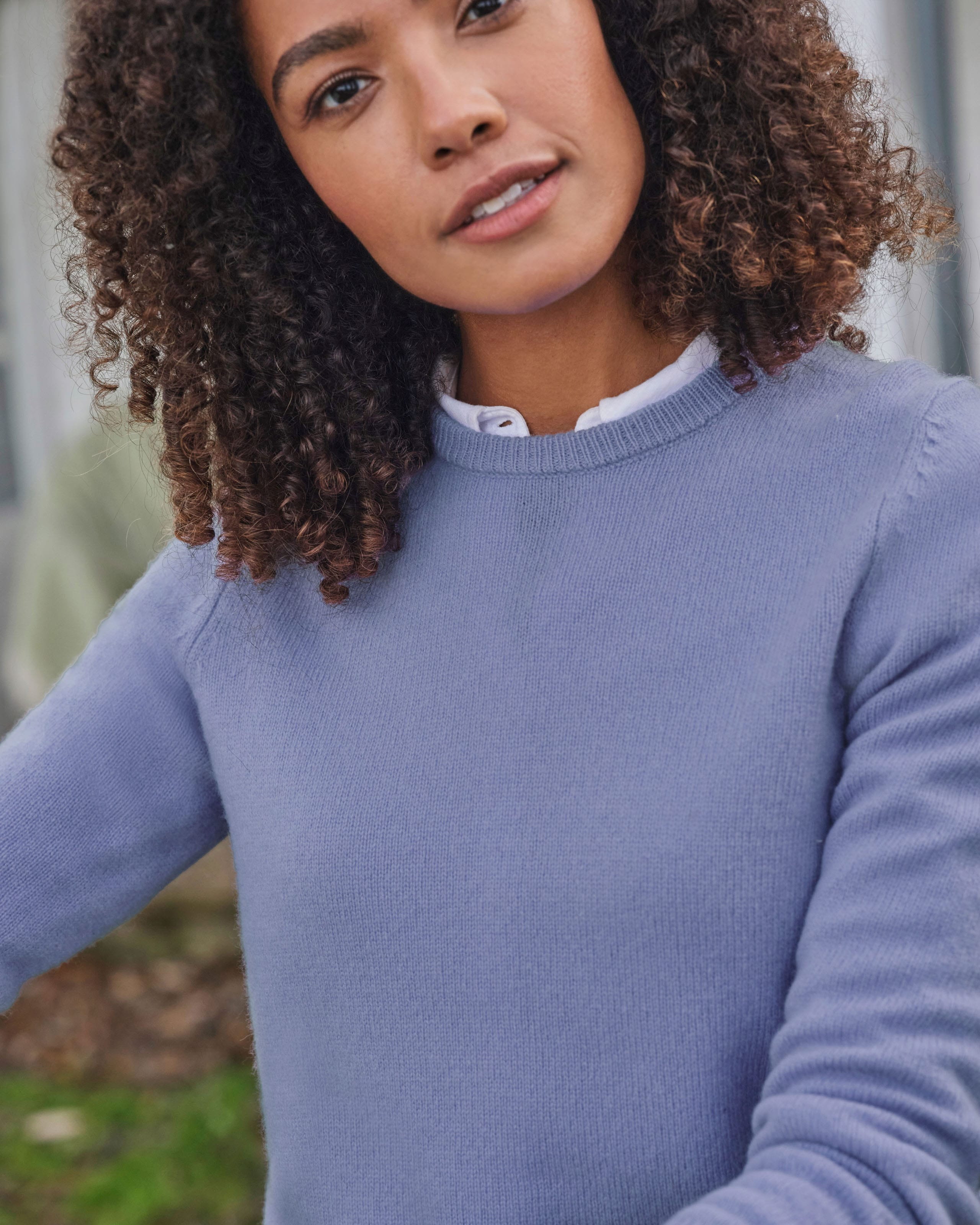Lilac Blush | Womens Lambswool Crew | WoolOvers US