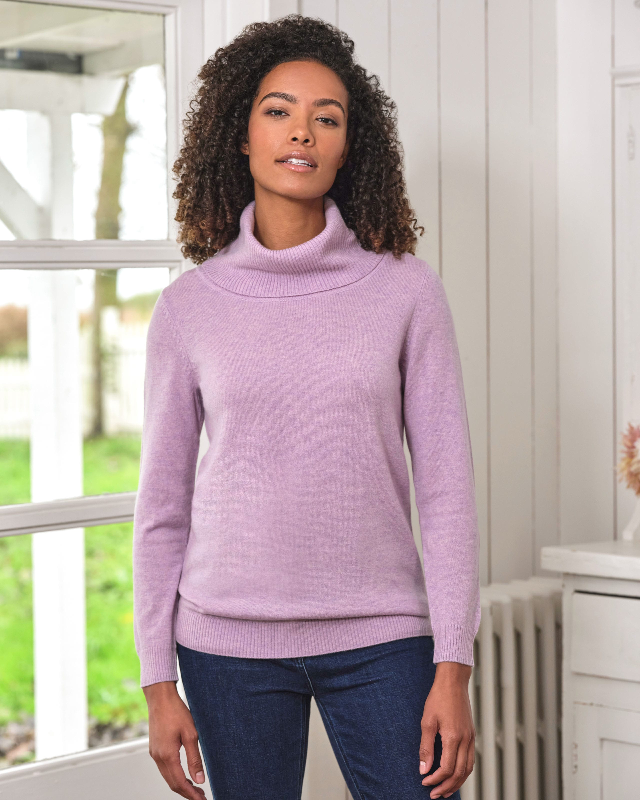 Cream | Womens Lambswool Polo | WoolOvers US