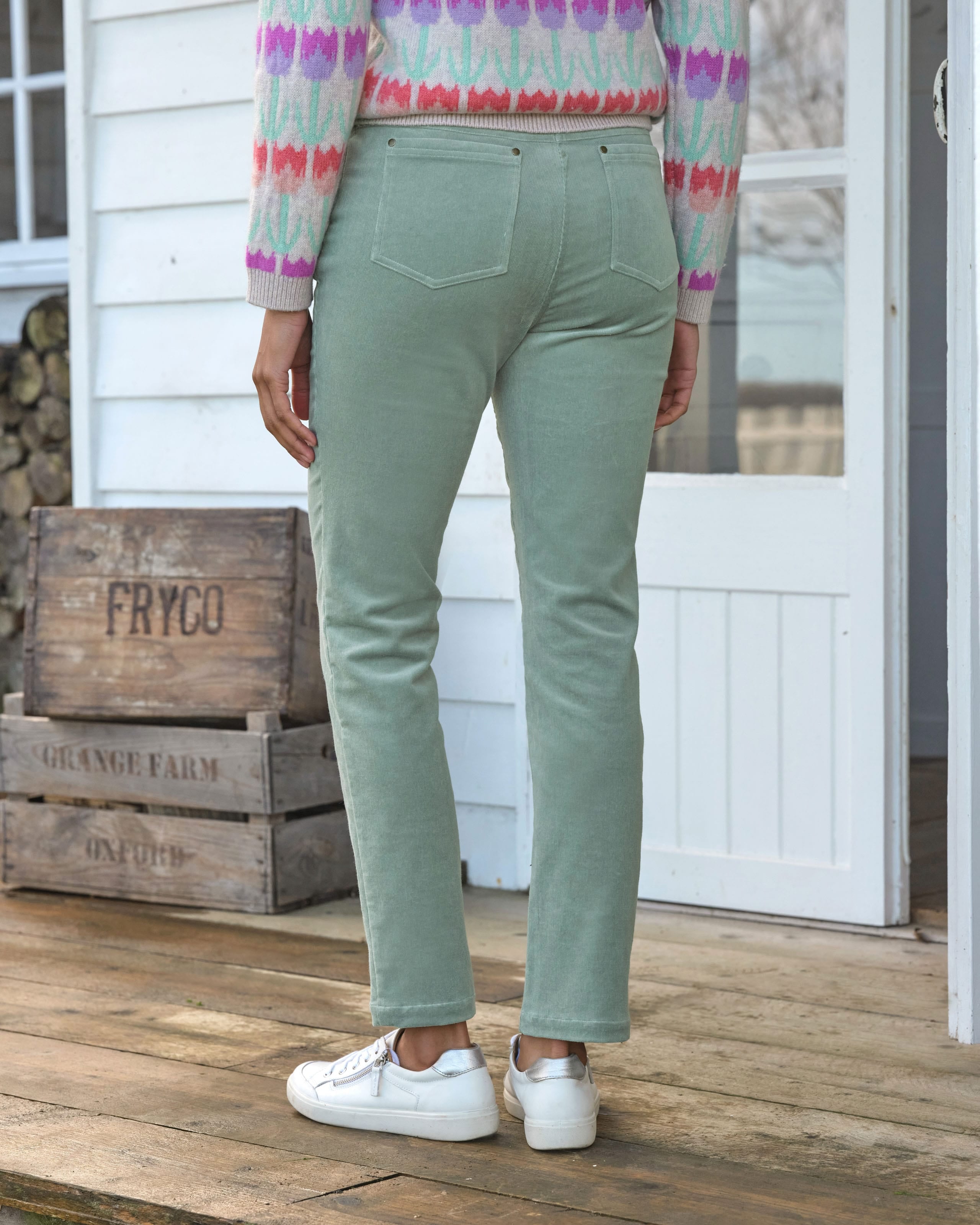 Jasmine Green | Organic Cotton Cord Jeans | WoolOvers US