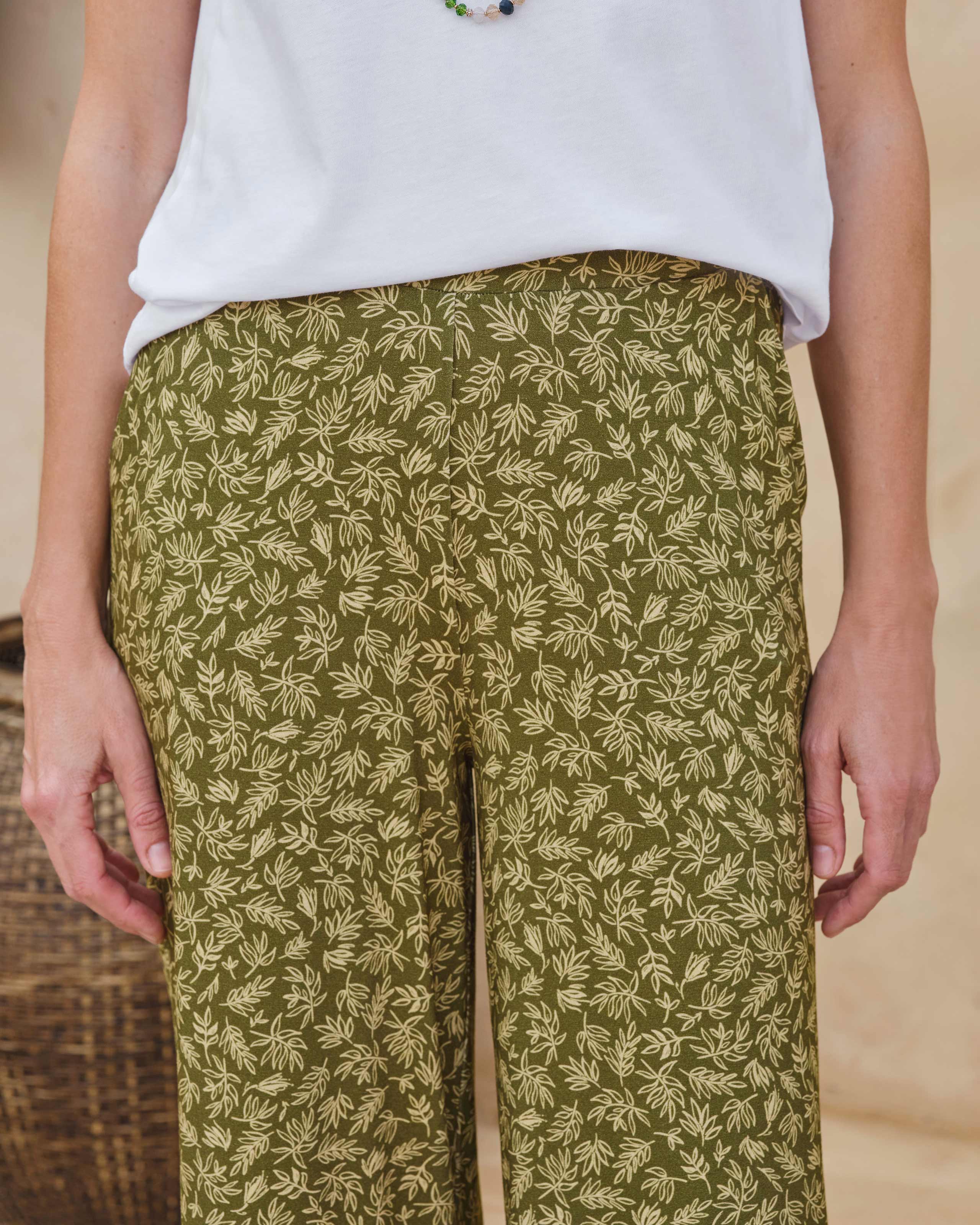 Mono Scribble Print | Printed Culotte | WoolOvers US