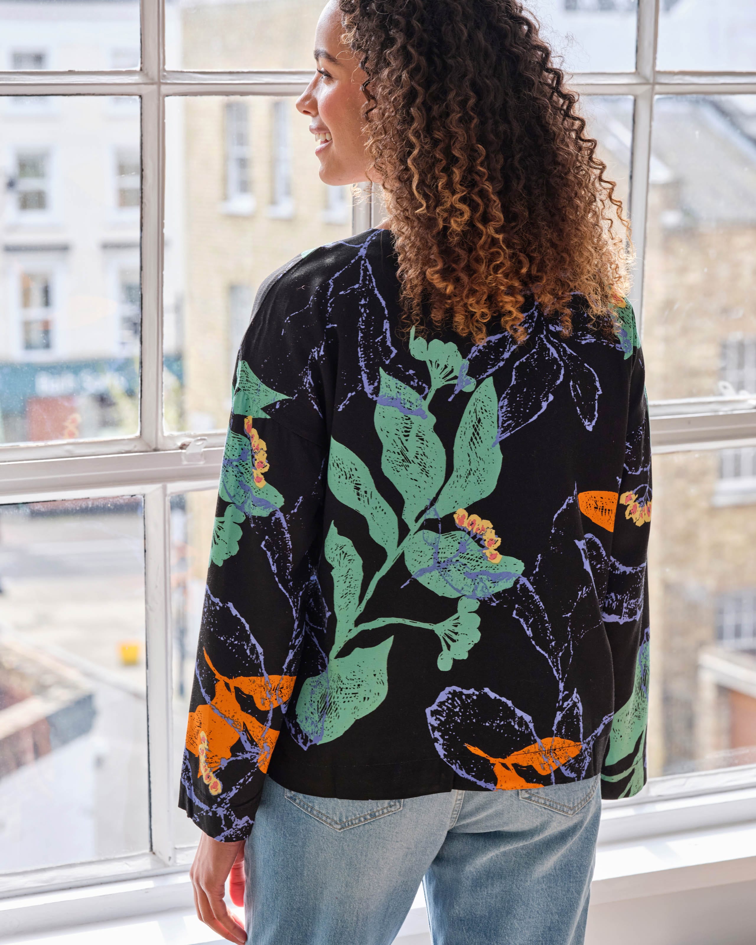 Black | Ravi Modal Blouse | WoolOvers UK