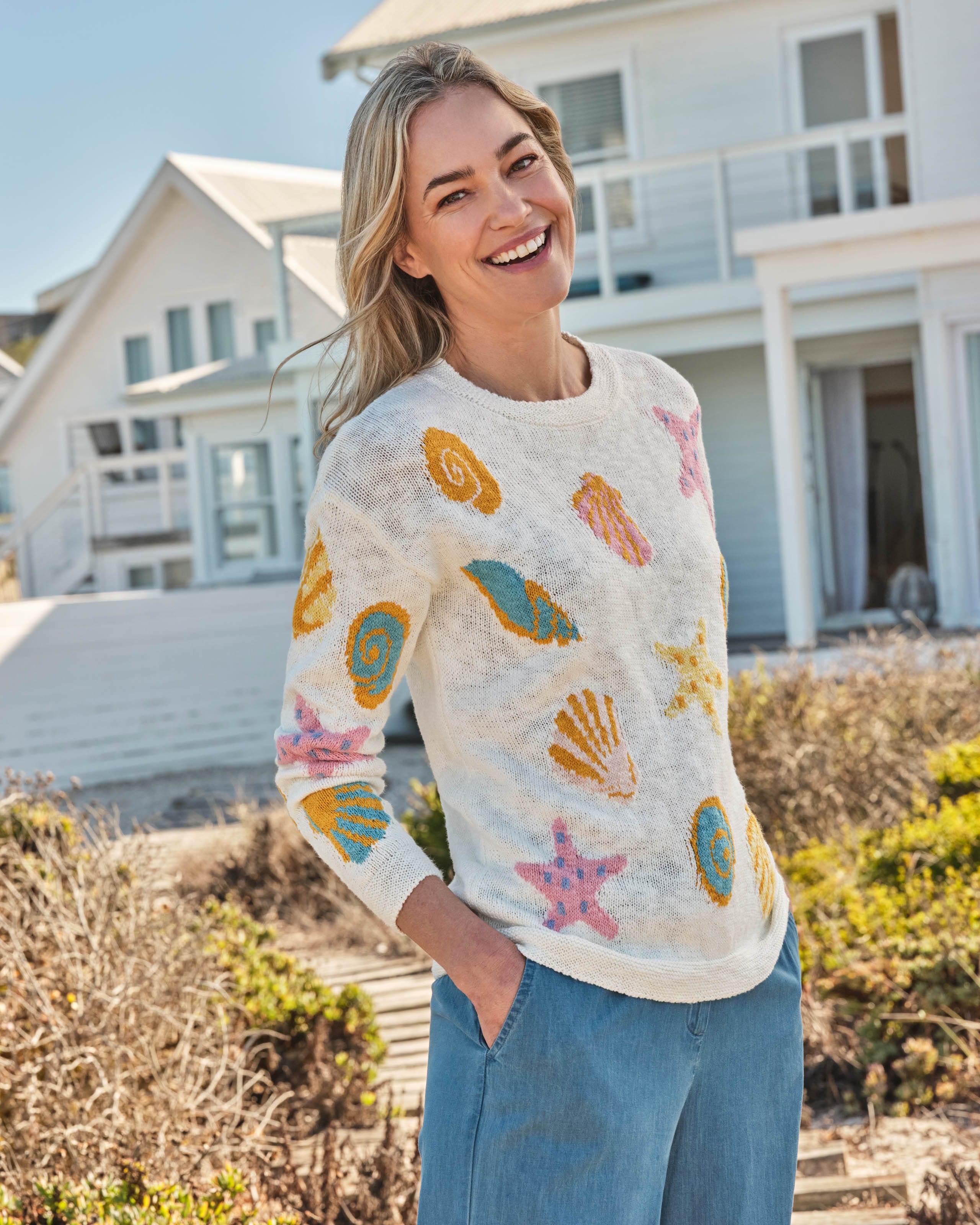 Multi 100% Cotton | Sea Shell Jumper