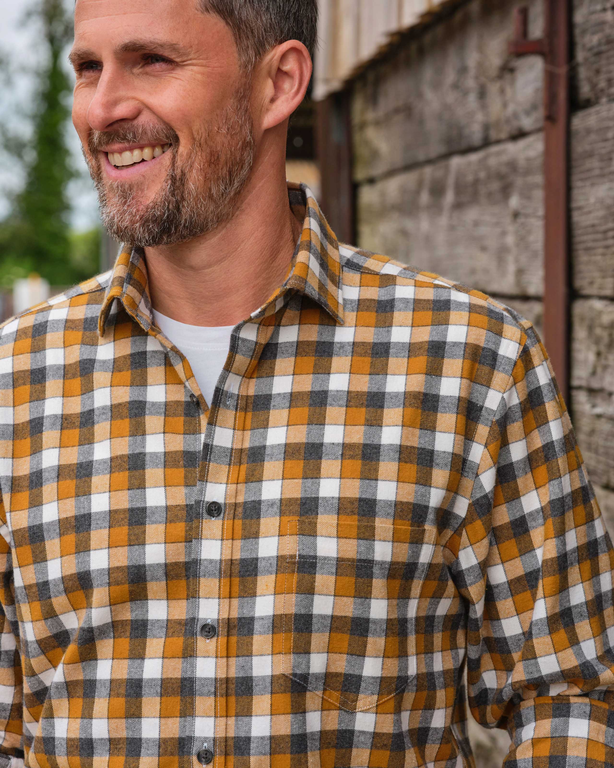 Mustard | Classic Check Shirt | WoolOvers US