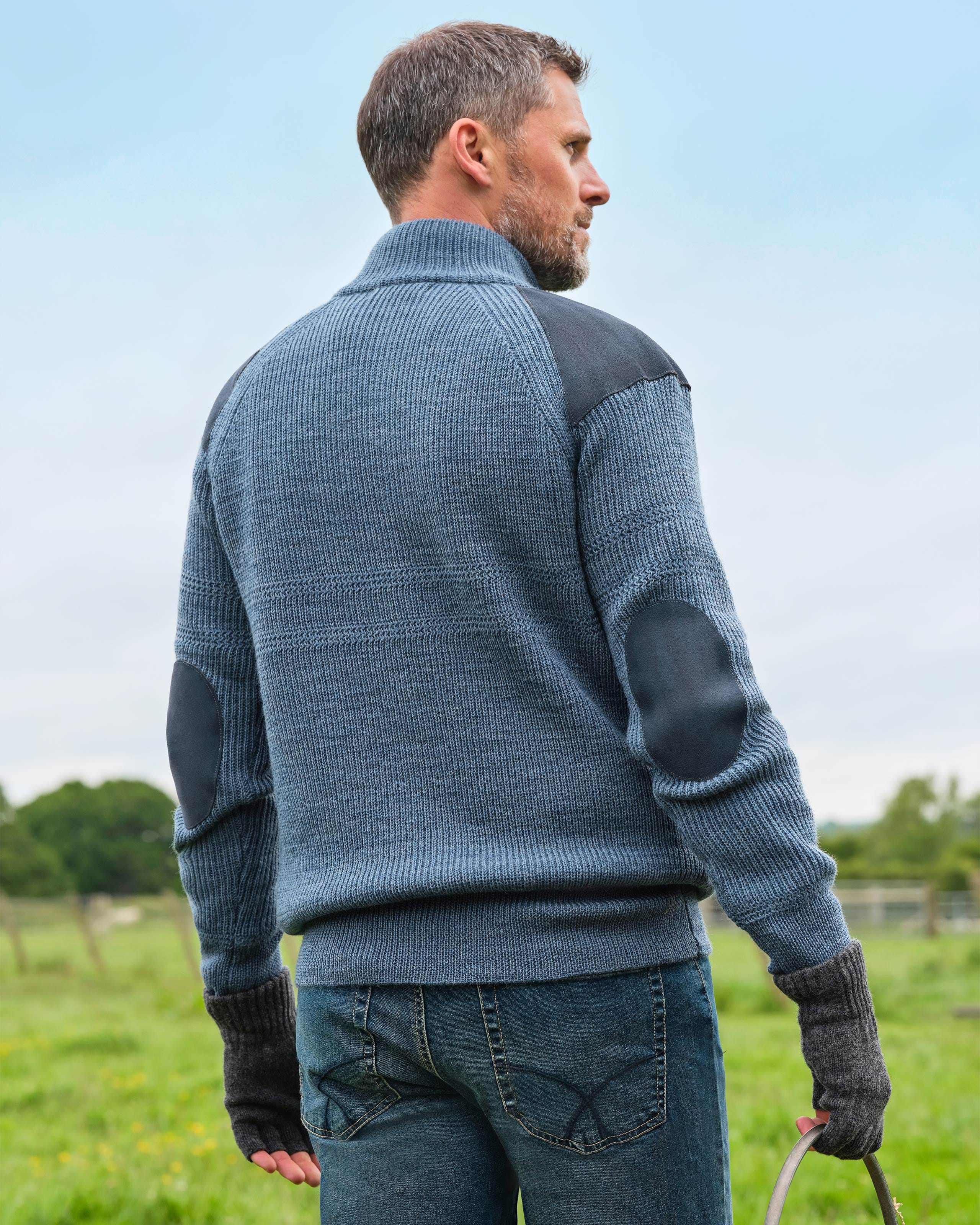 Blue Smoke | 100% Pure Wool Hill Walker Jumper | WoolOvers AU