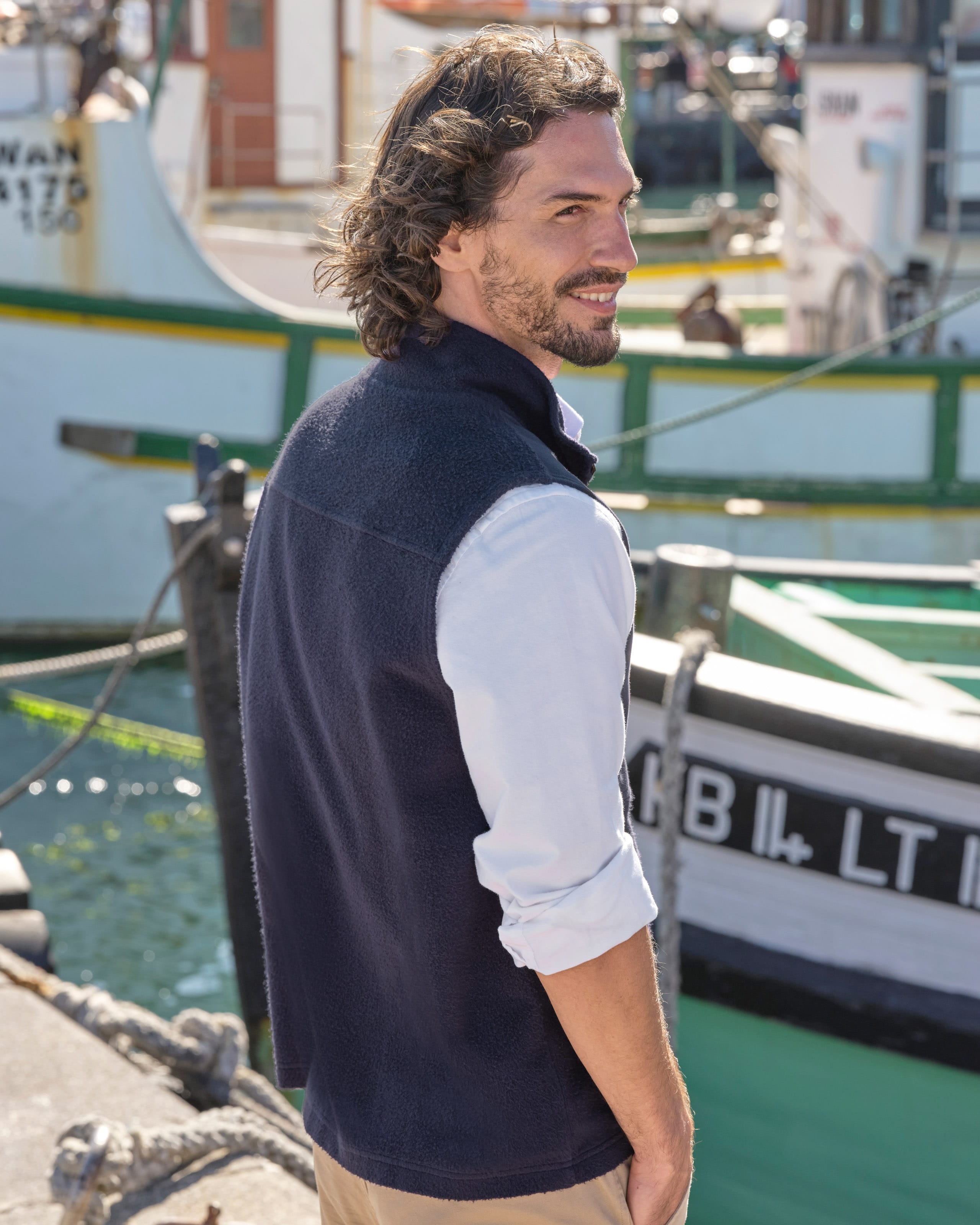 French Navy | Summer Jersey Gilet | WoolOvers AU