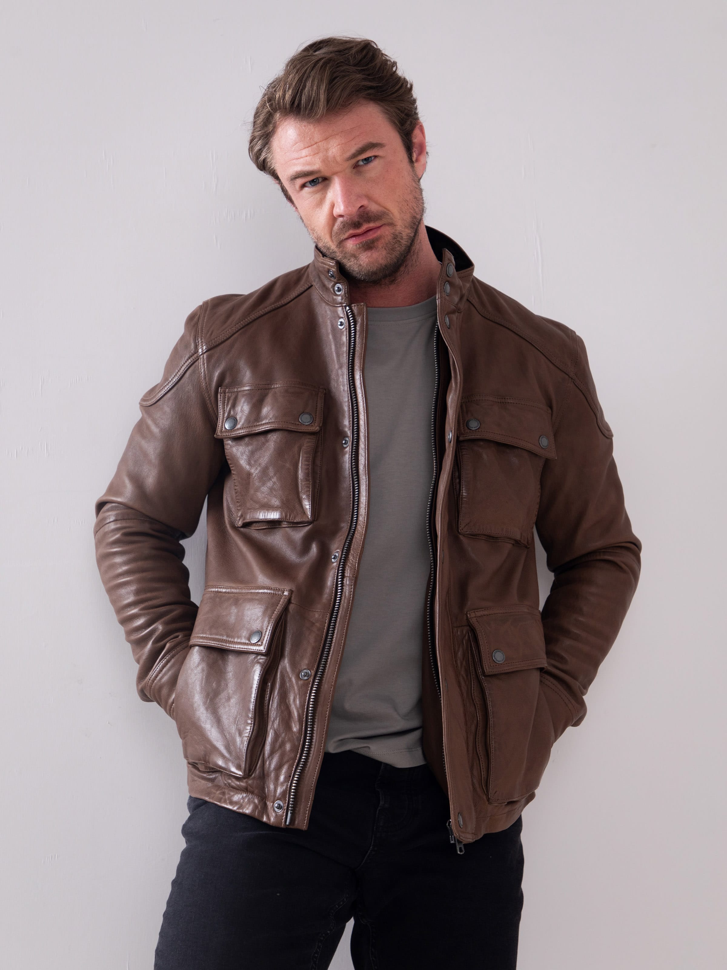 Mens Leather Jackets & Boiled Wool Coats | WoolOvers UK