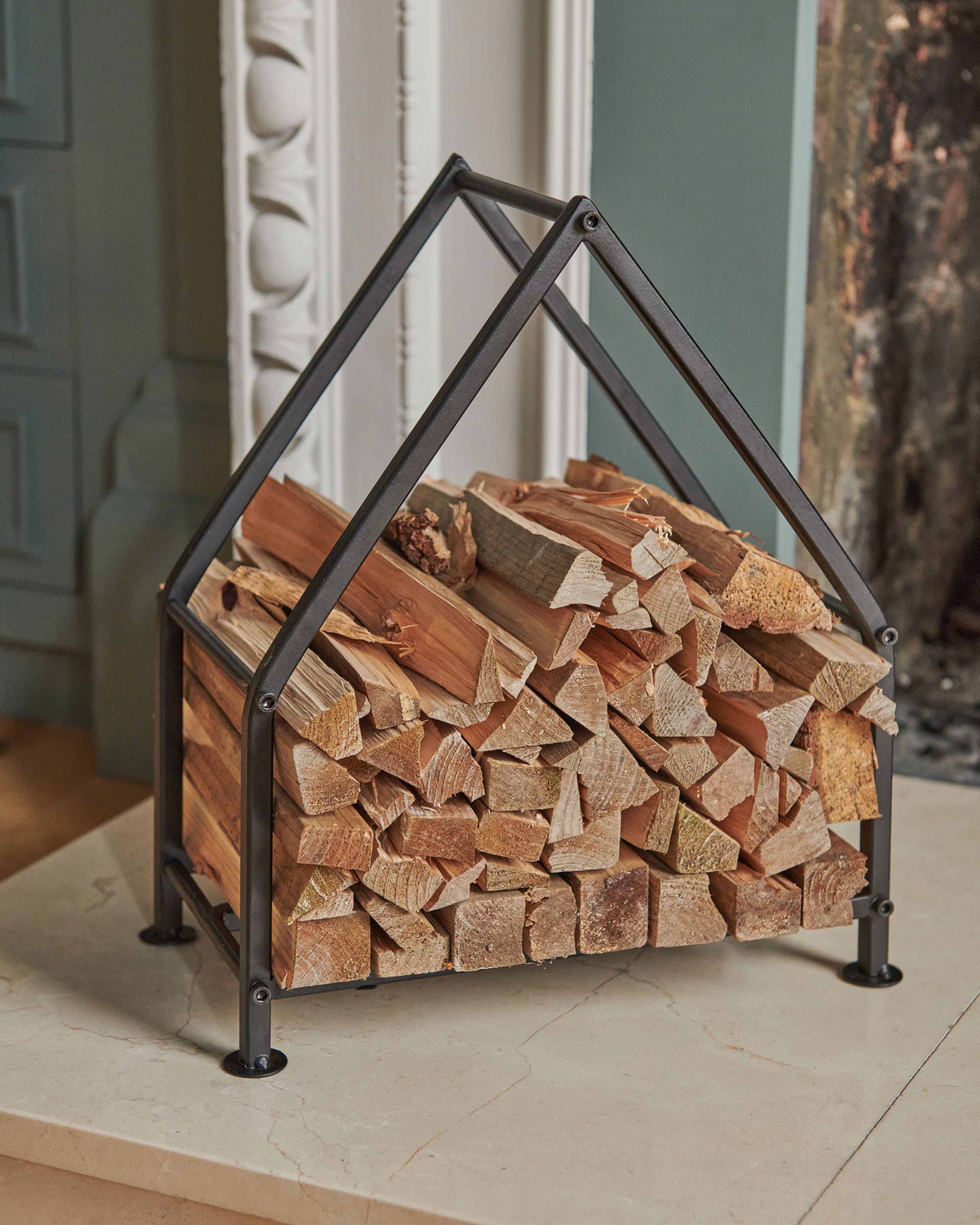 Black | House Kindling Holder | WoolOvers UK