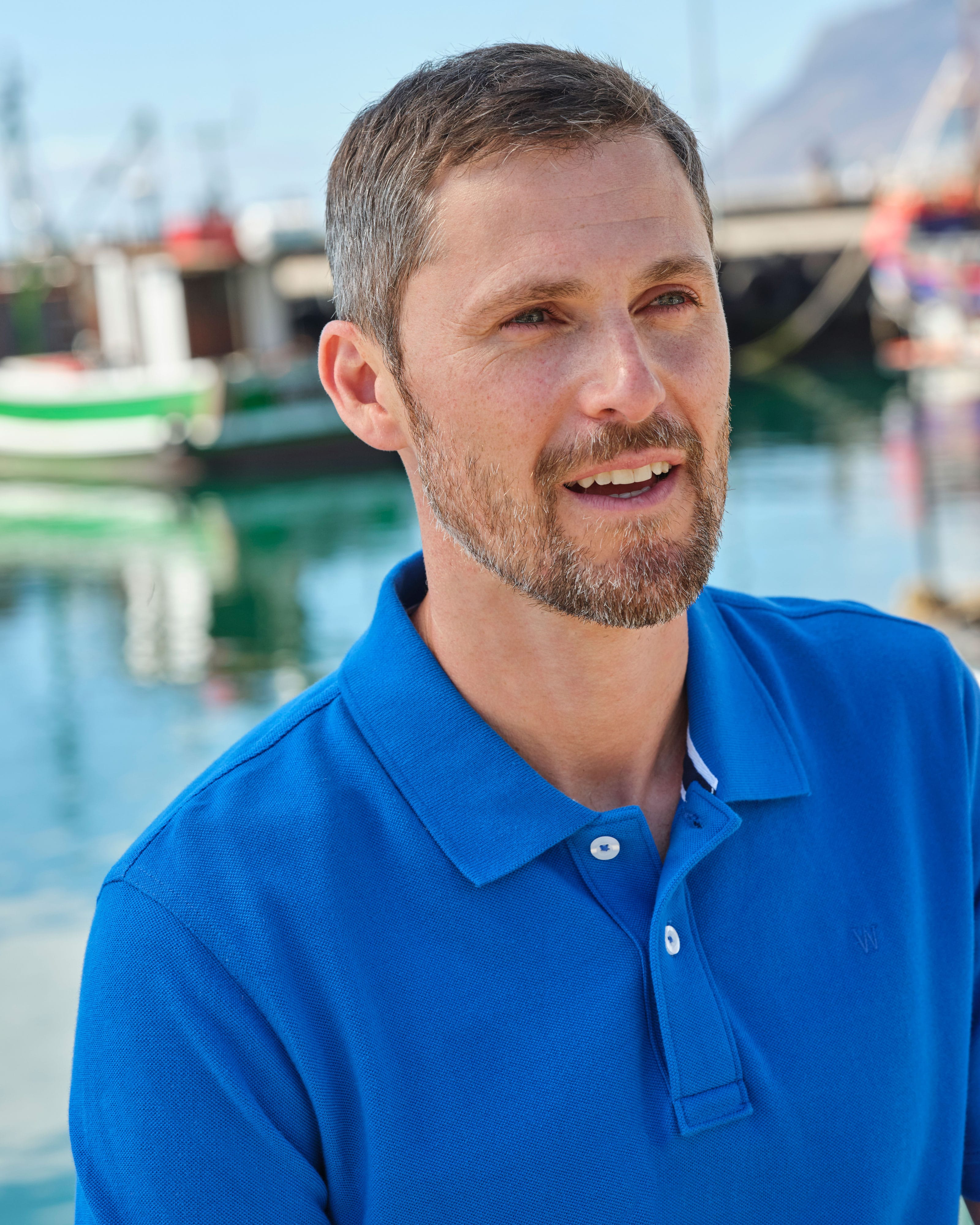 Bright Blue | Cotton Polo Shirt | WoolOvers AU