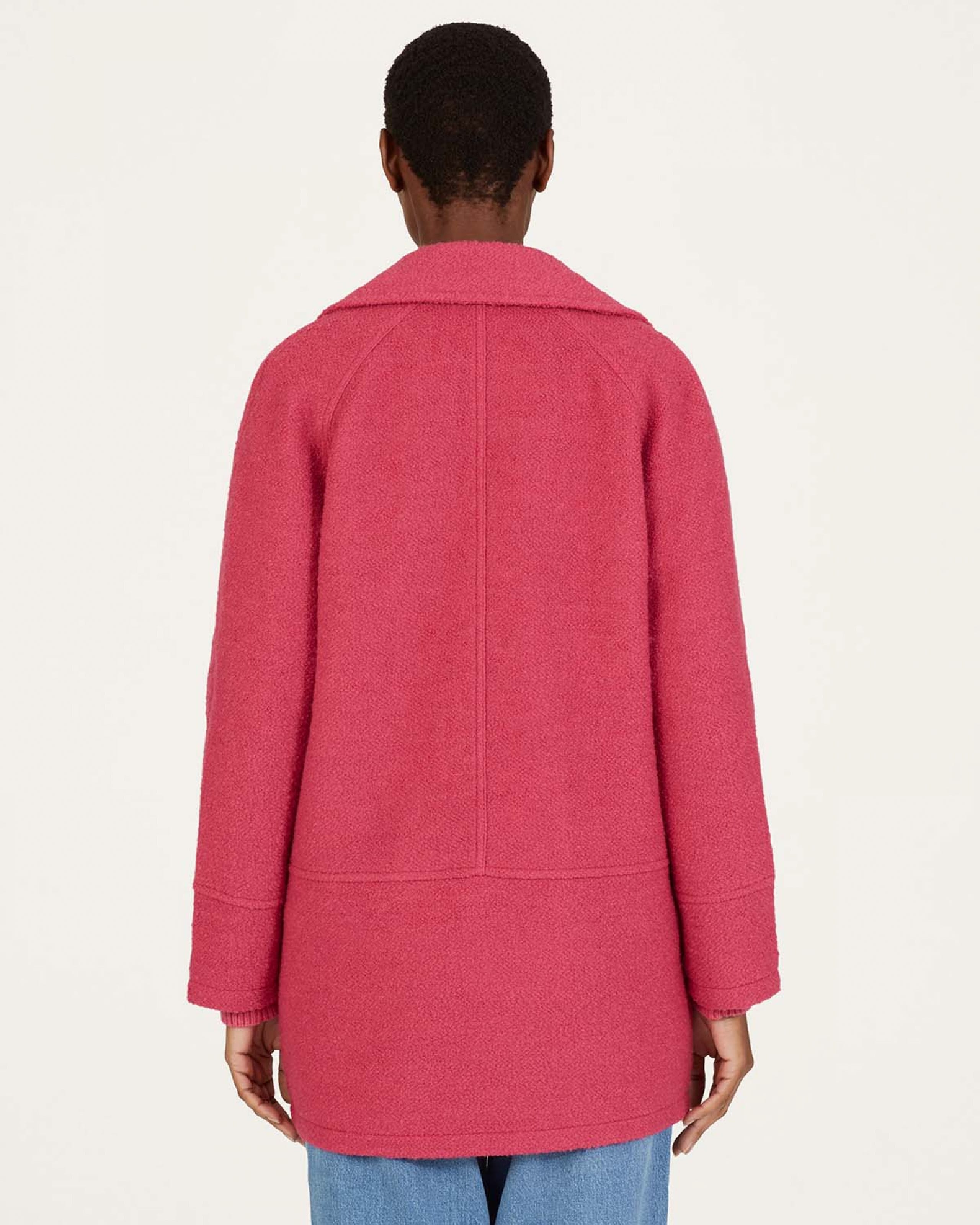 Pink | Remi Wool And Recycled Polyester Coat | WoolOvers UK