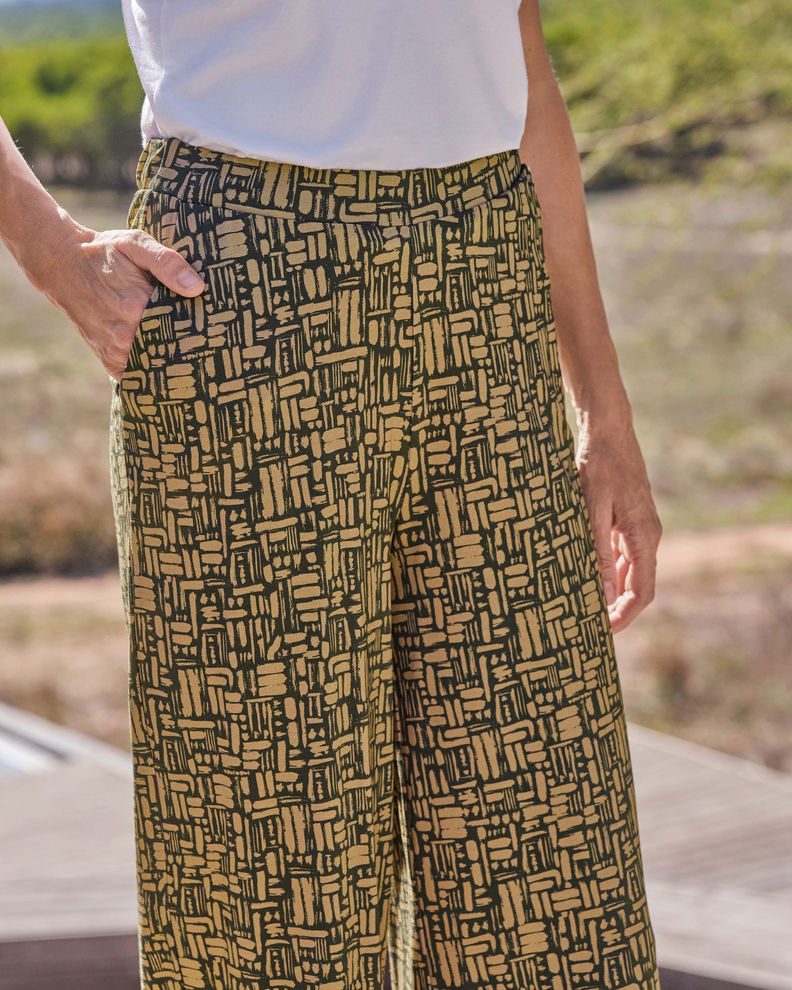 Mono Geo Shapes | Printed Culotte | WoolOvers US