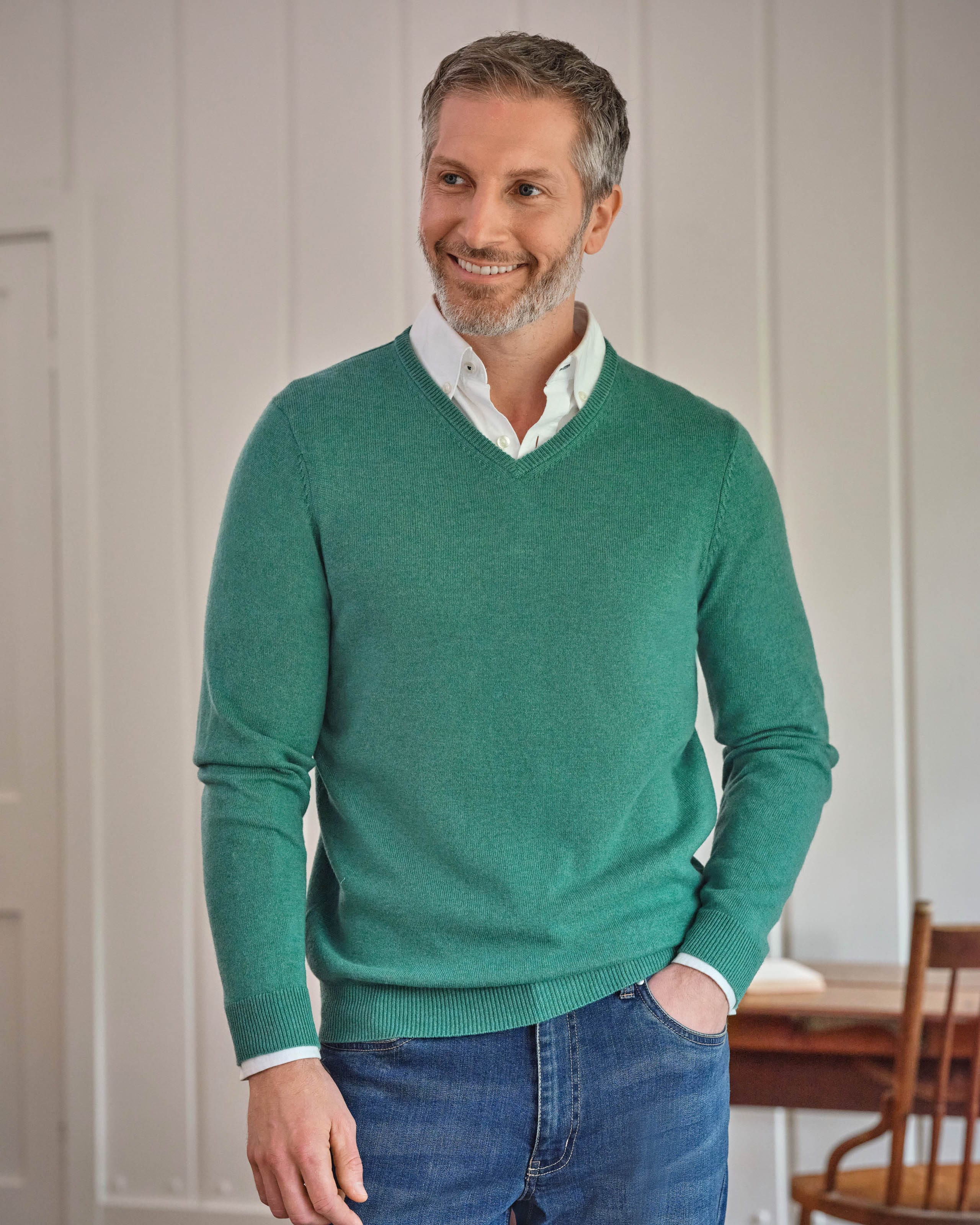 Men's Jumpers | Natural Men's Knitted Jumpers | WoolOvers AU