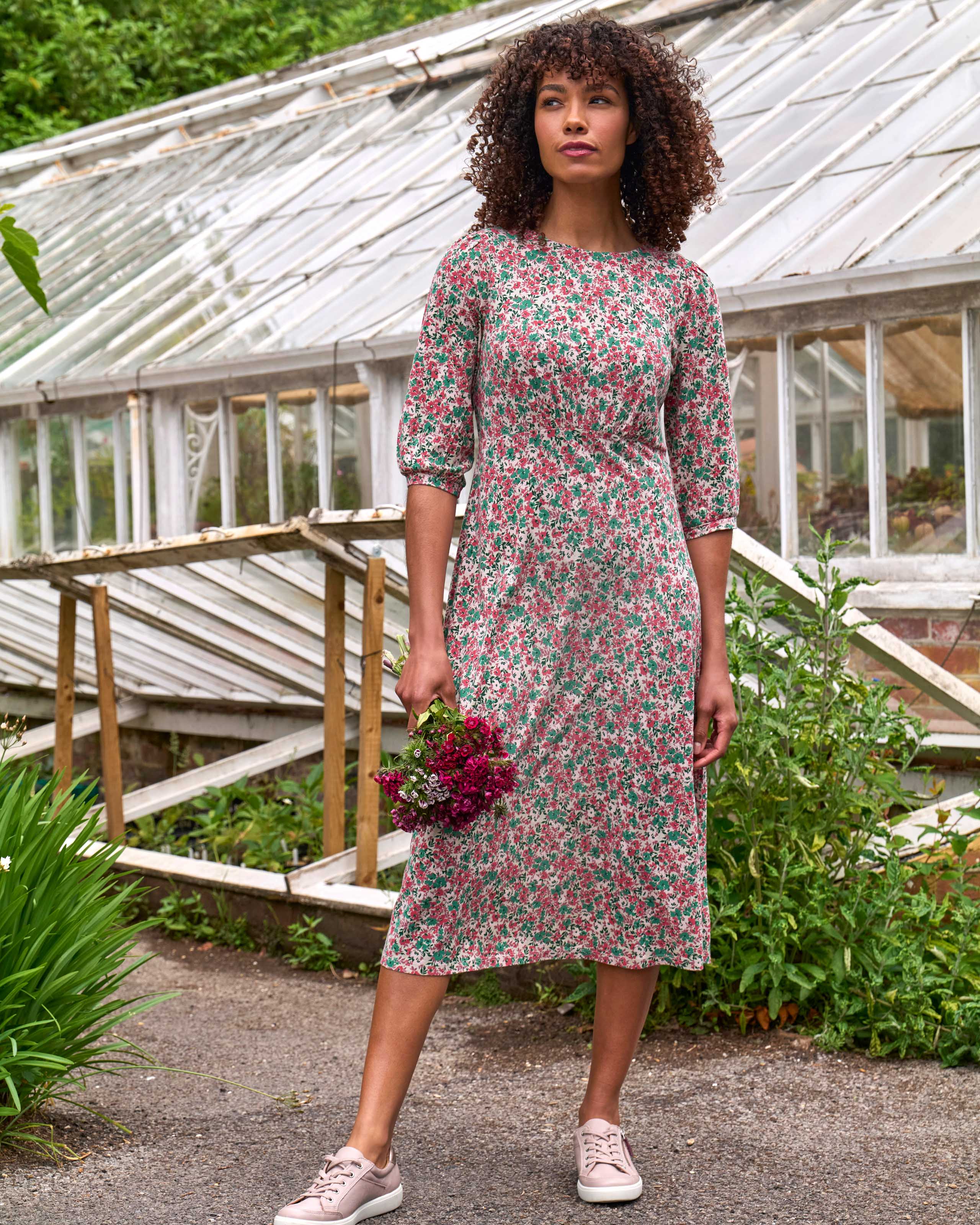 Ditsy Floral | Jersey Midi Dress | WoolOvers AU