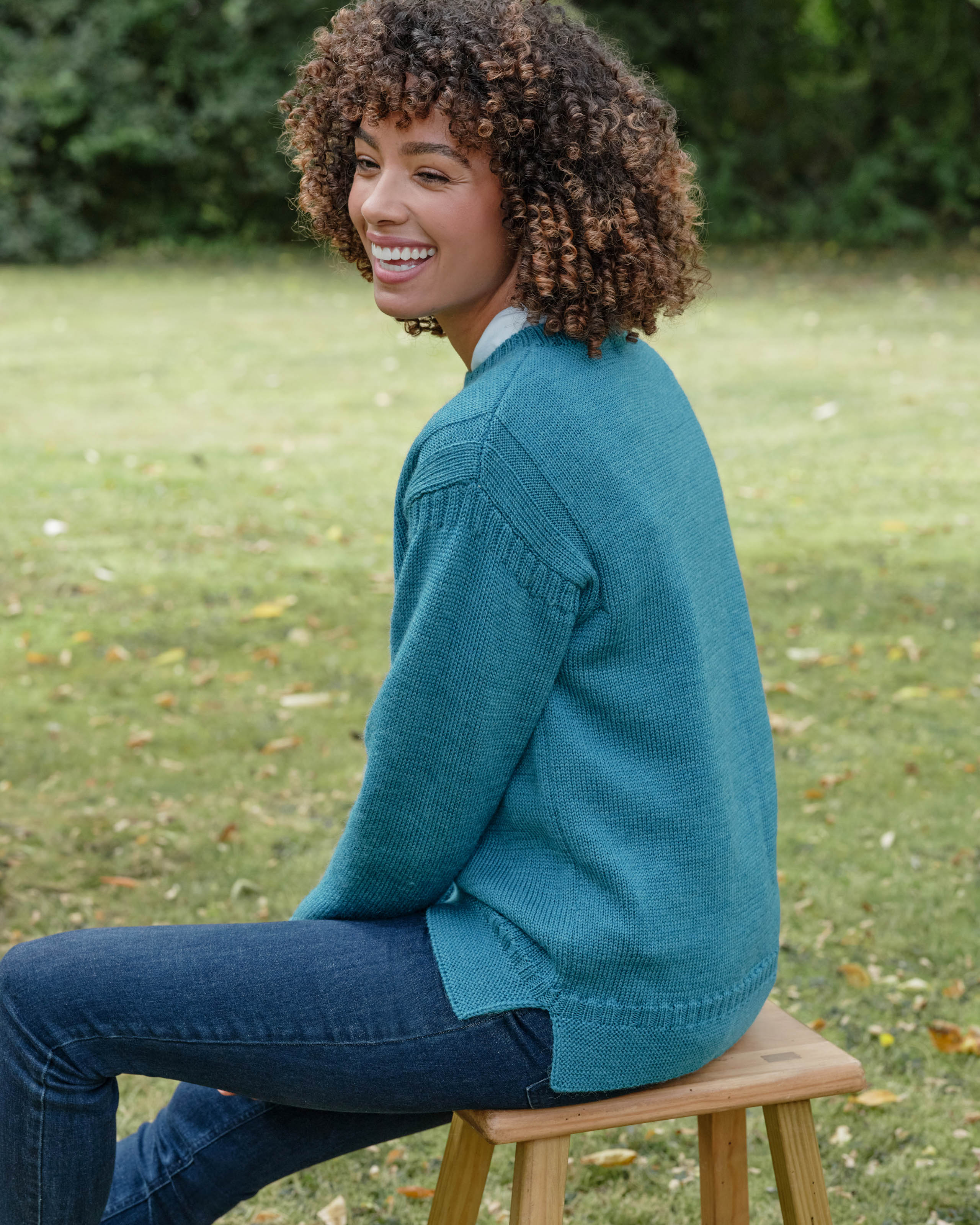 Turquoise Sea | 100% Pure Wool Guernsey Jumper | WoolOvers AU