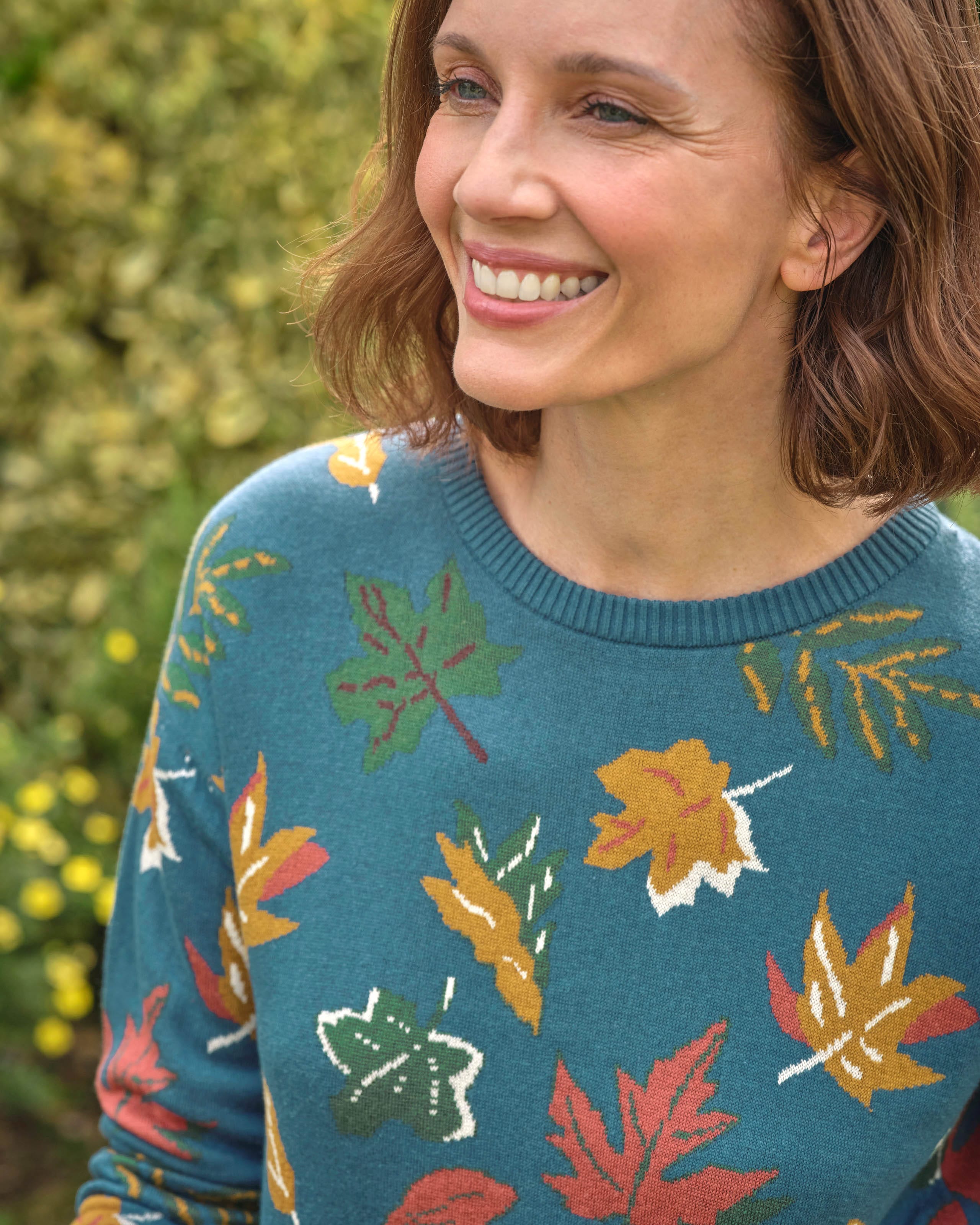 Multi | Autumn Leaf Jumper | WoolOvers AU