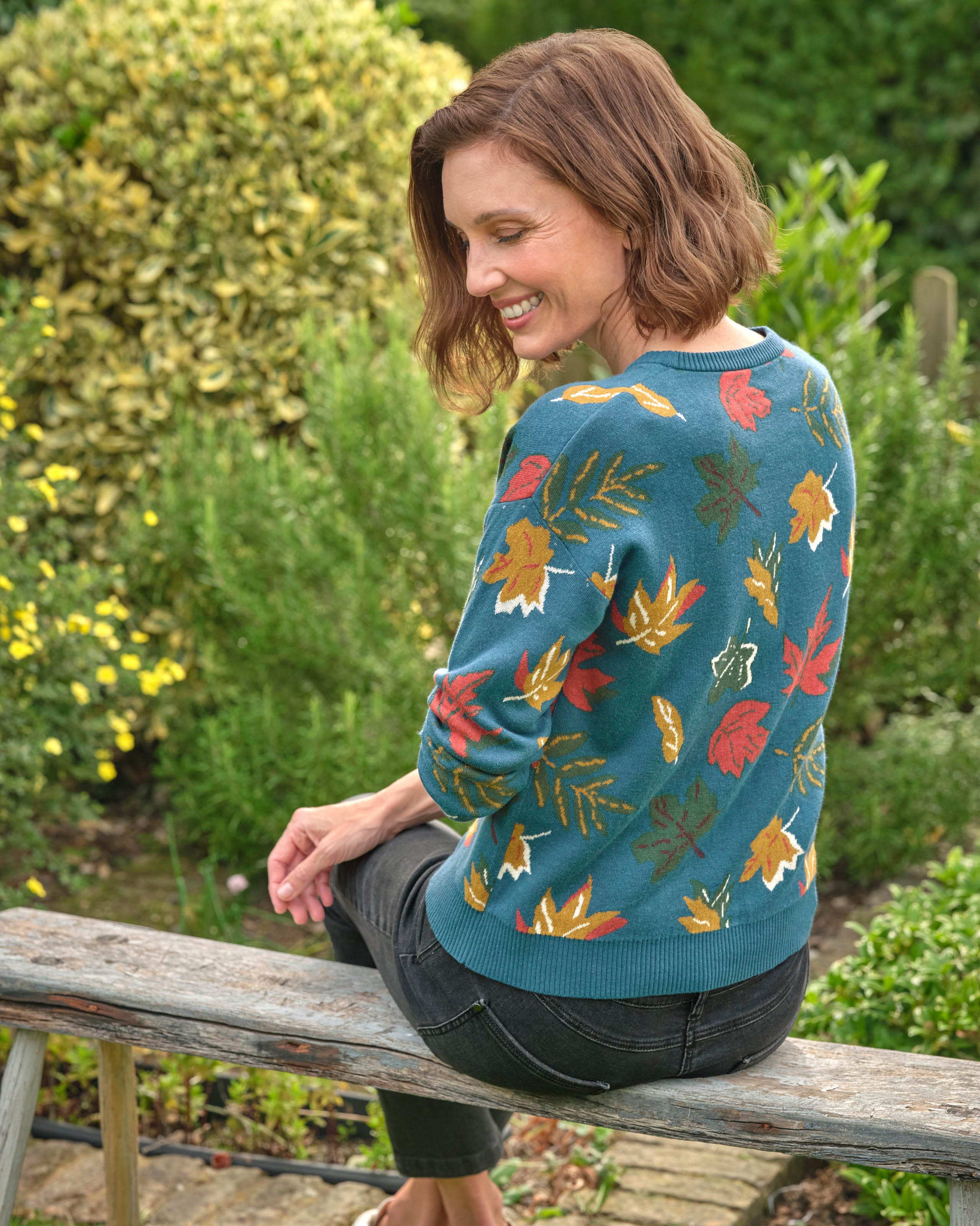 Multi | Autumn Leaf Jumper | WoolOvers AU