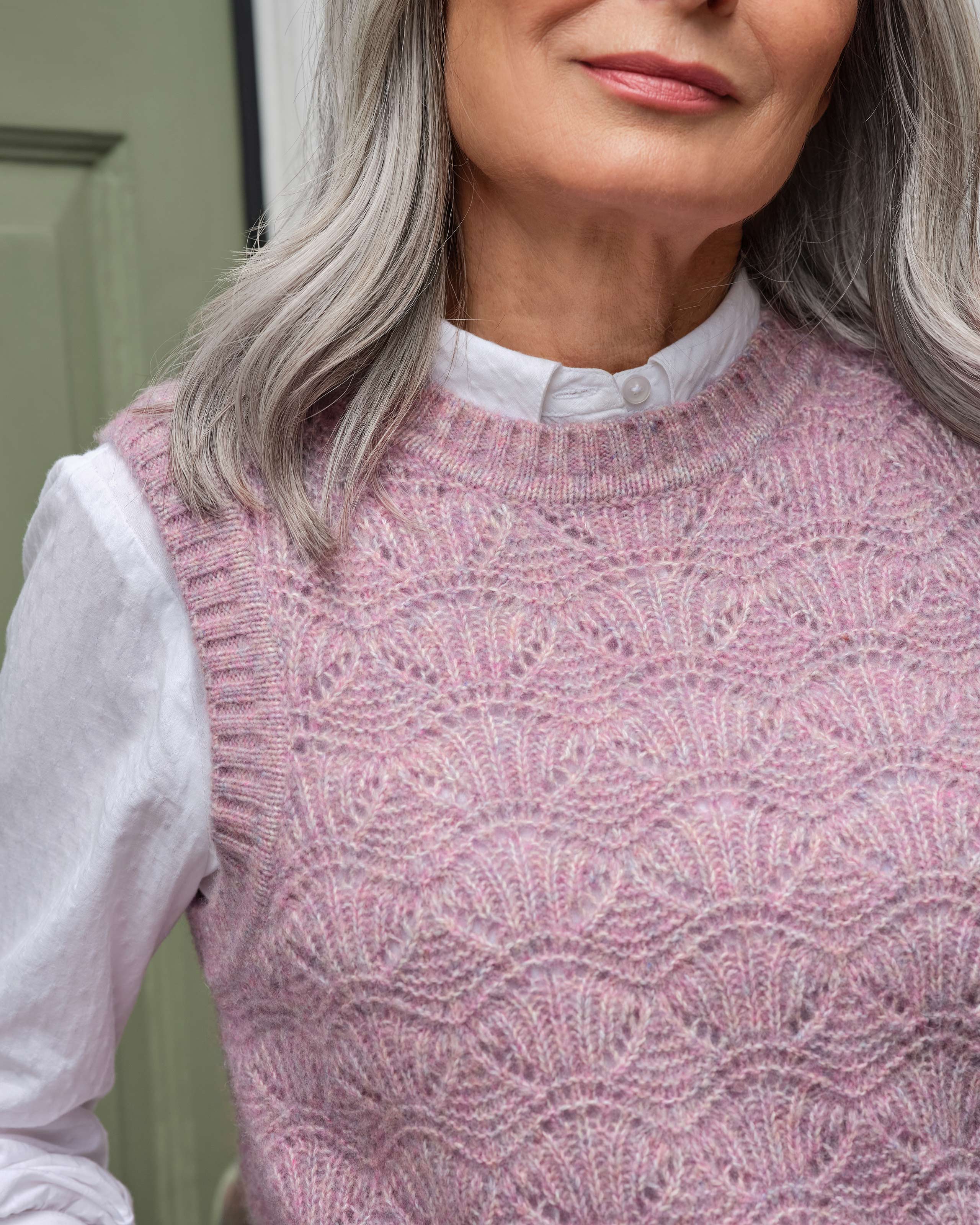 Pink Lilac Twist | Pretty Pointelle Tank | WoolOvers AU