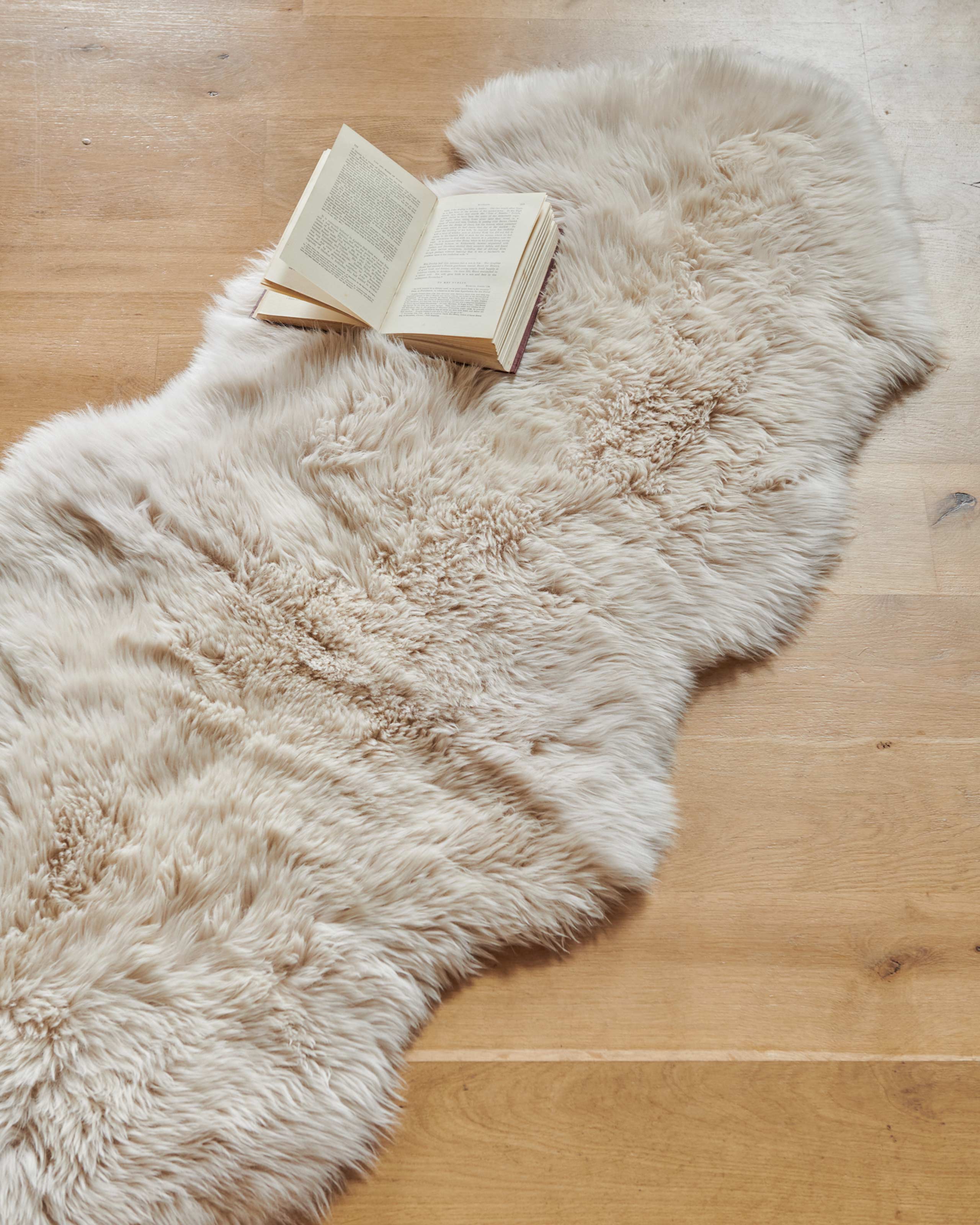 Linen | Double Sheepskin Rug | WoolOvers UK