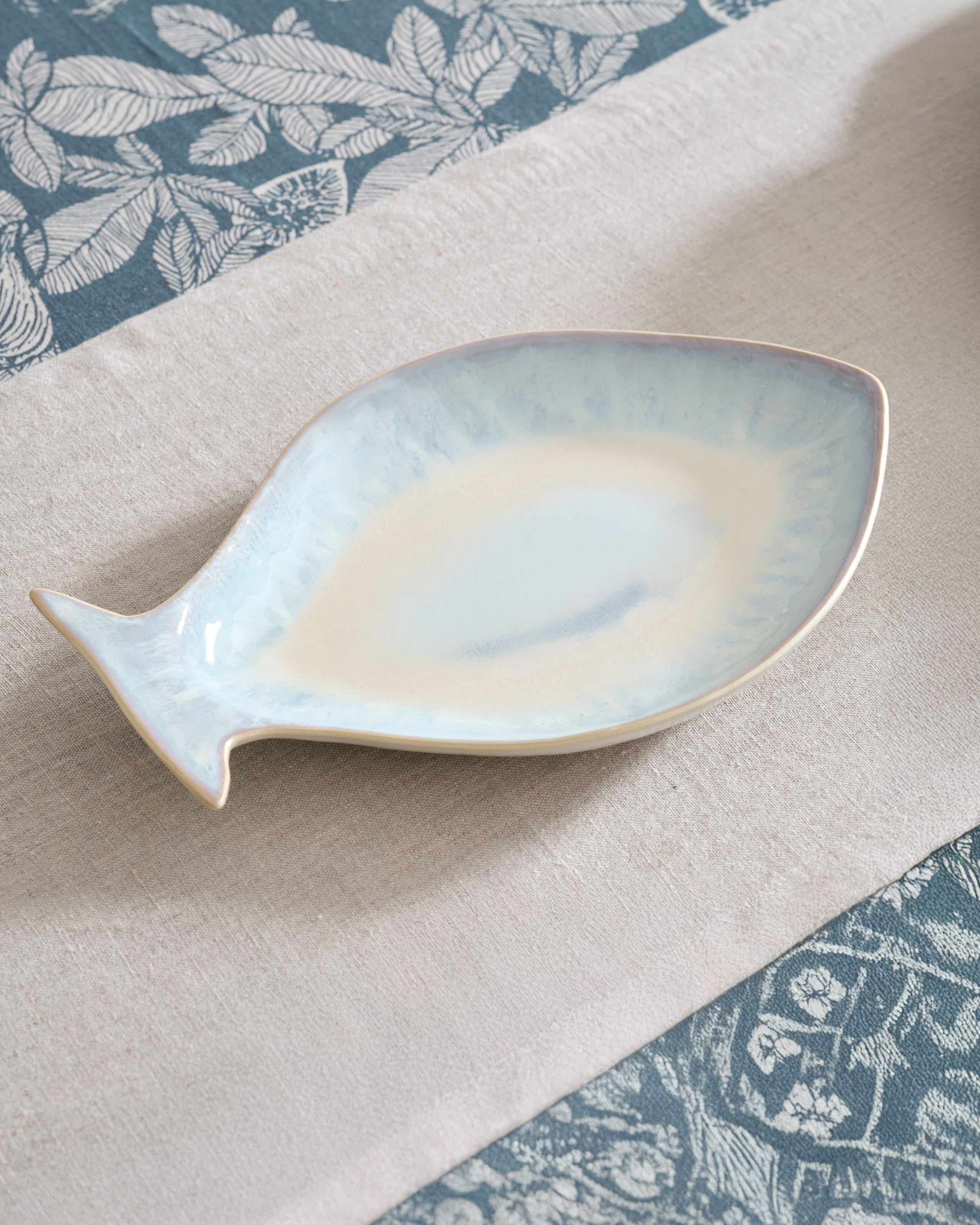 Blue | Large Ceramic Fish Platter | WoolOvers UK