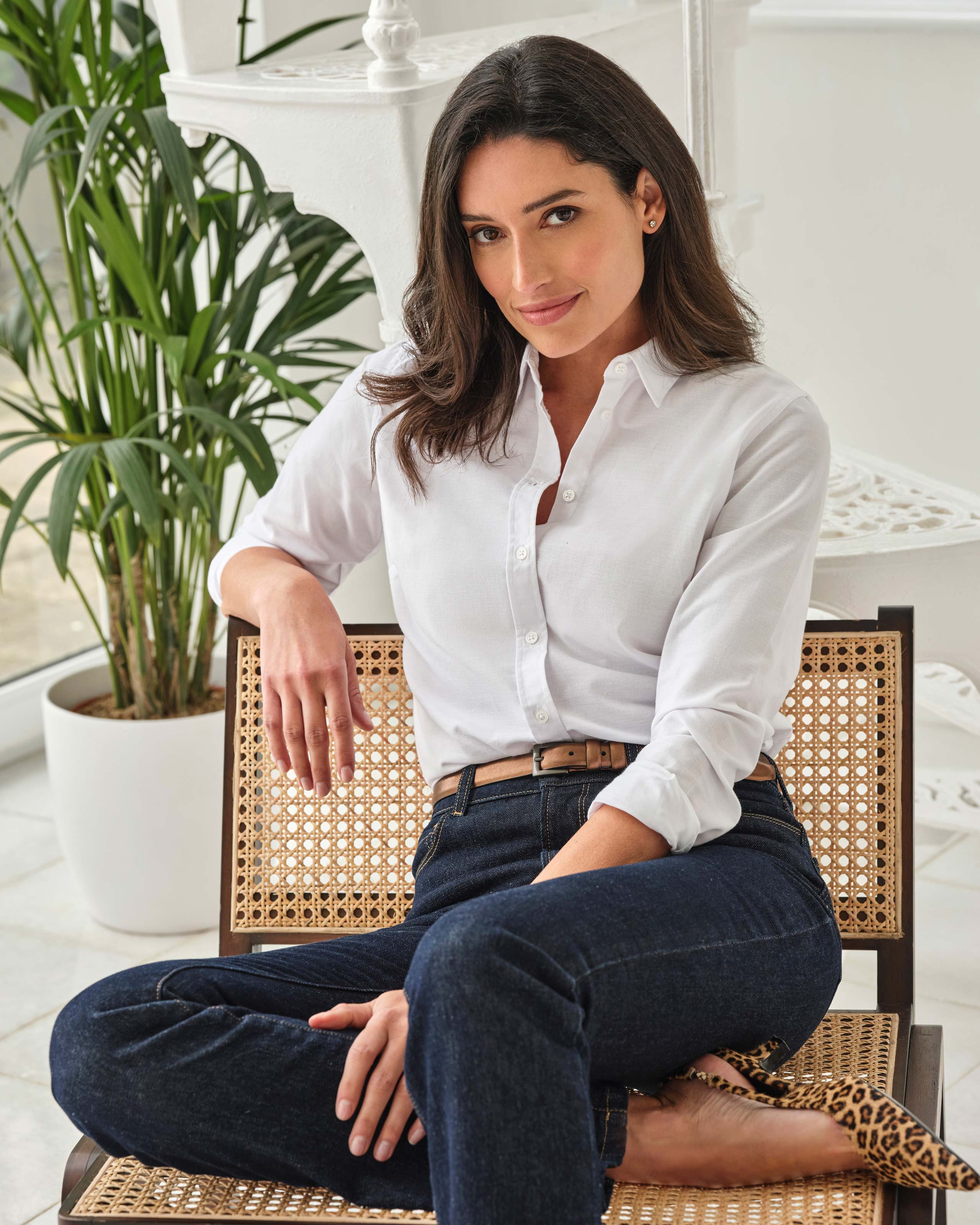 White | Cotton Rich Shirt | WoolOvers US