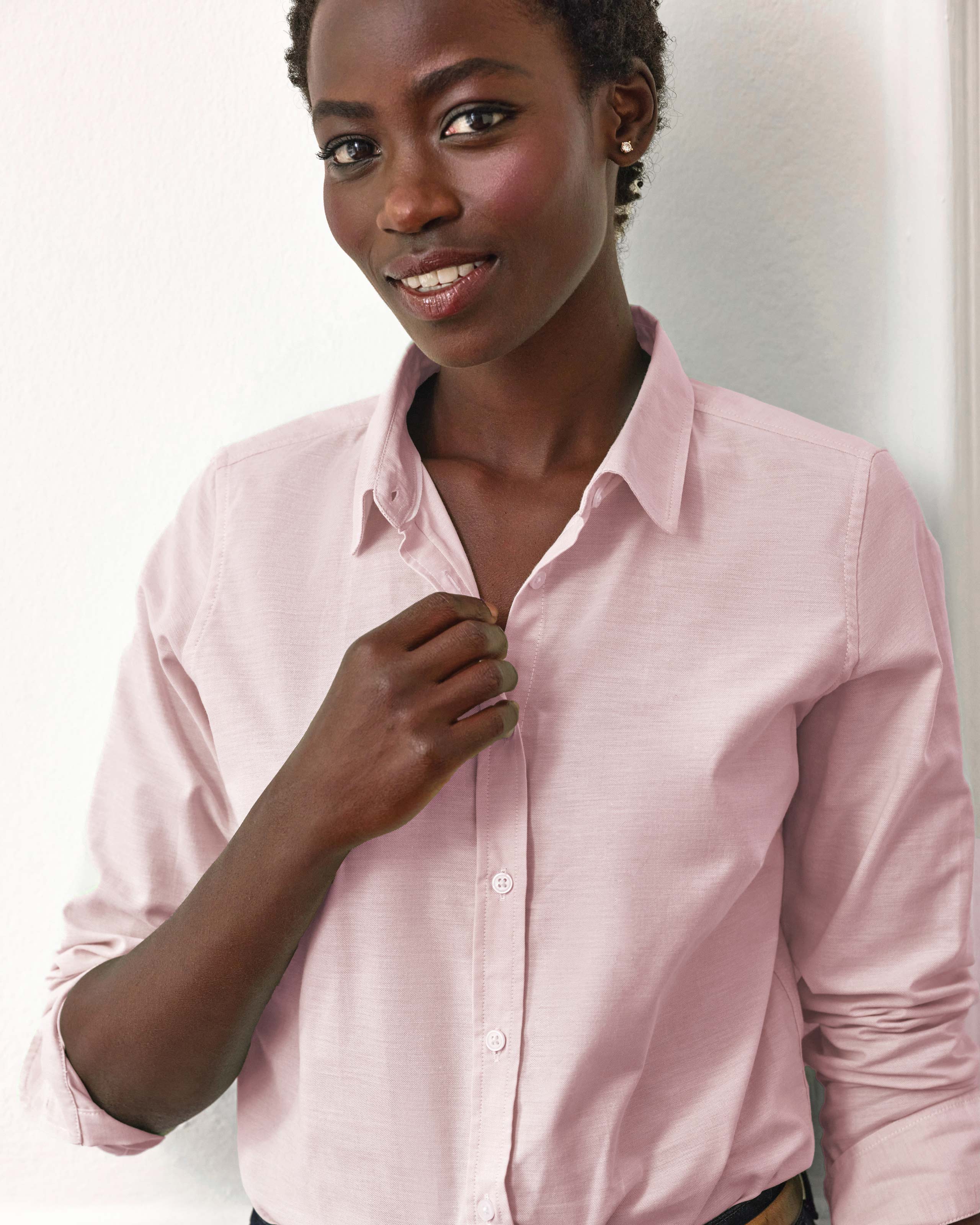 Pale Pink | Cotton Rich Shirt | WoolOvers US
