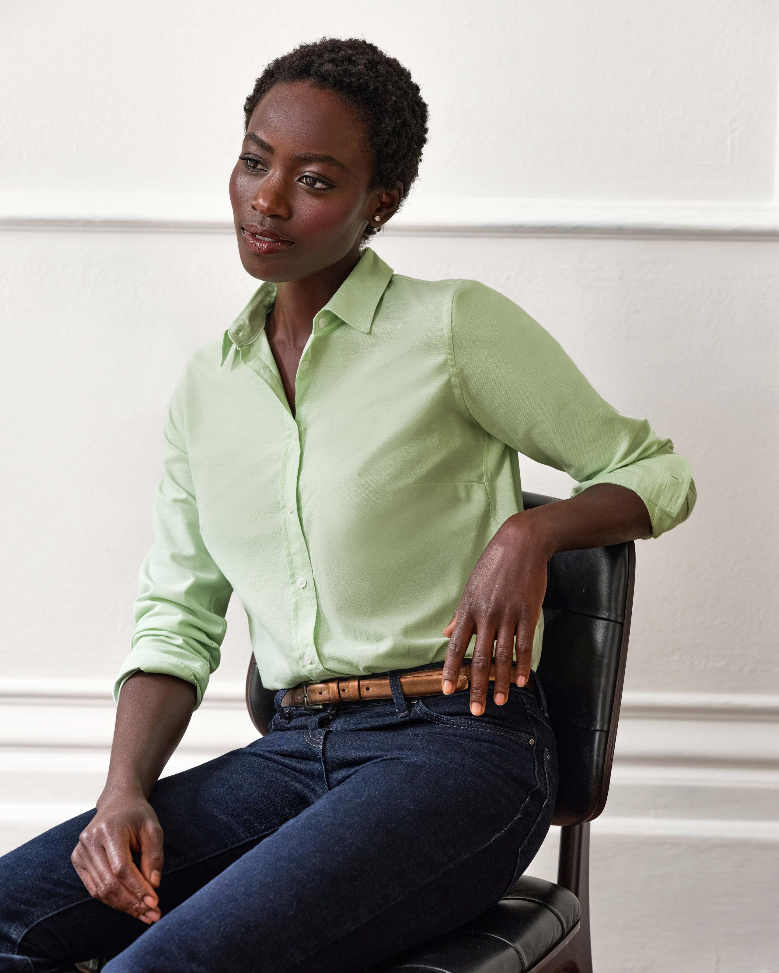 Pale Pink | Cotton Rich Shirt | WoolOvers US
