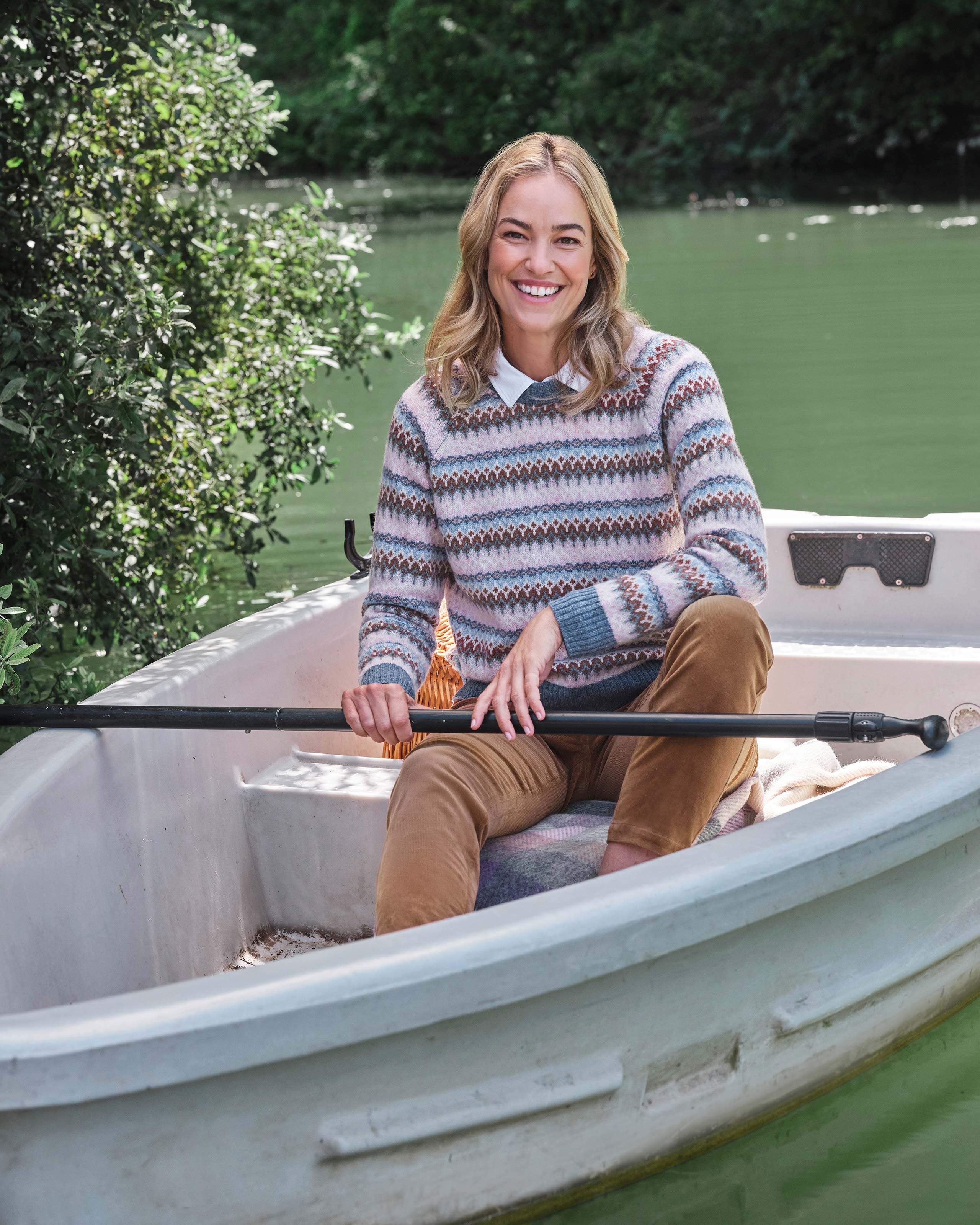 Multi | Frosted Fairisle Raglan Sweater | WoolOvers US