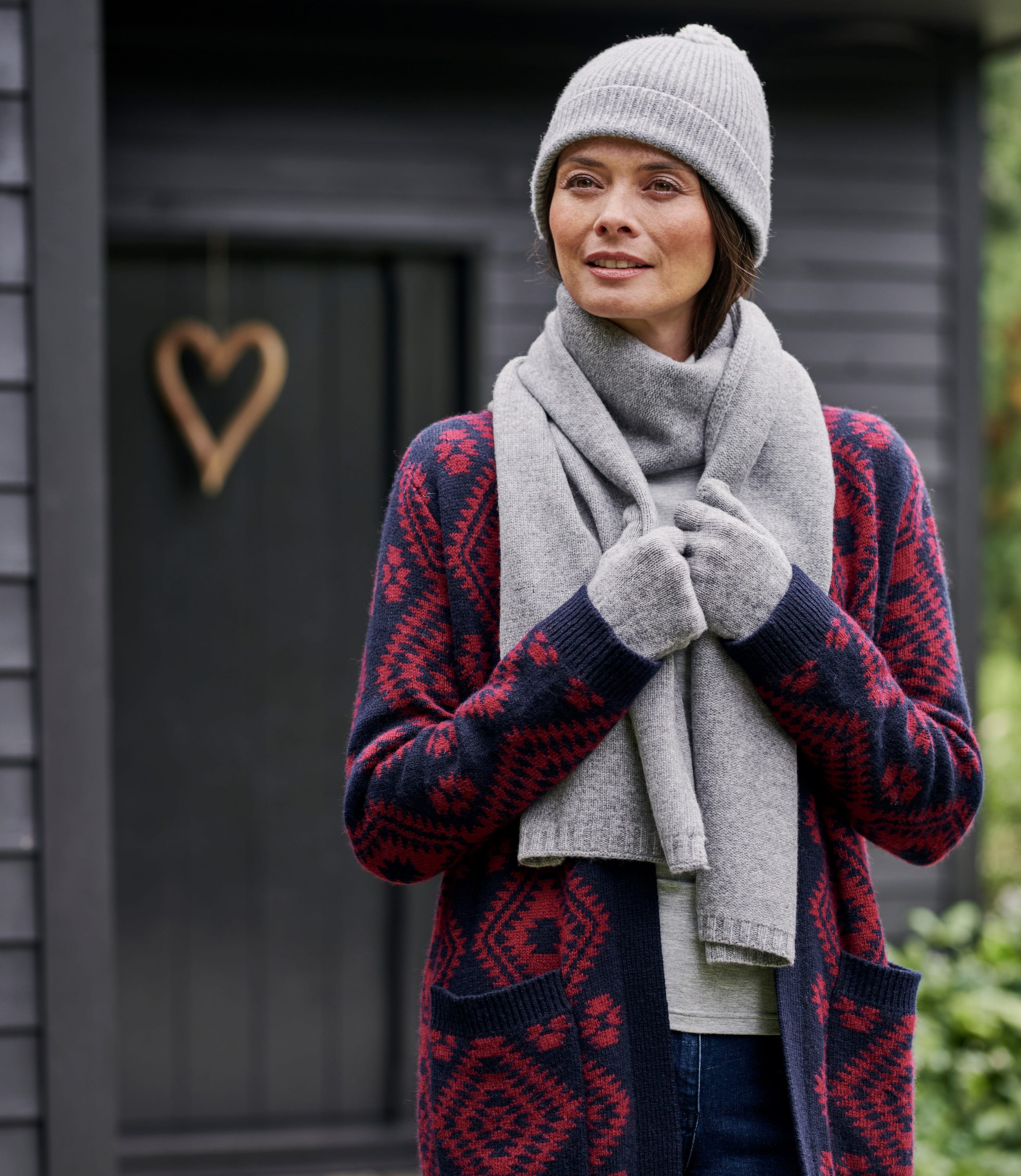 Grey Marl | Womens Essential Lambswool Scarf | WoolOvers UK