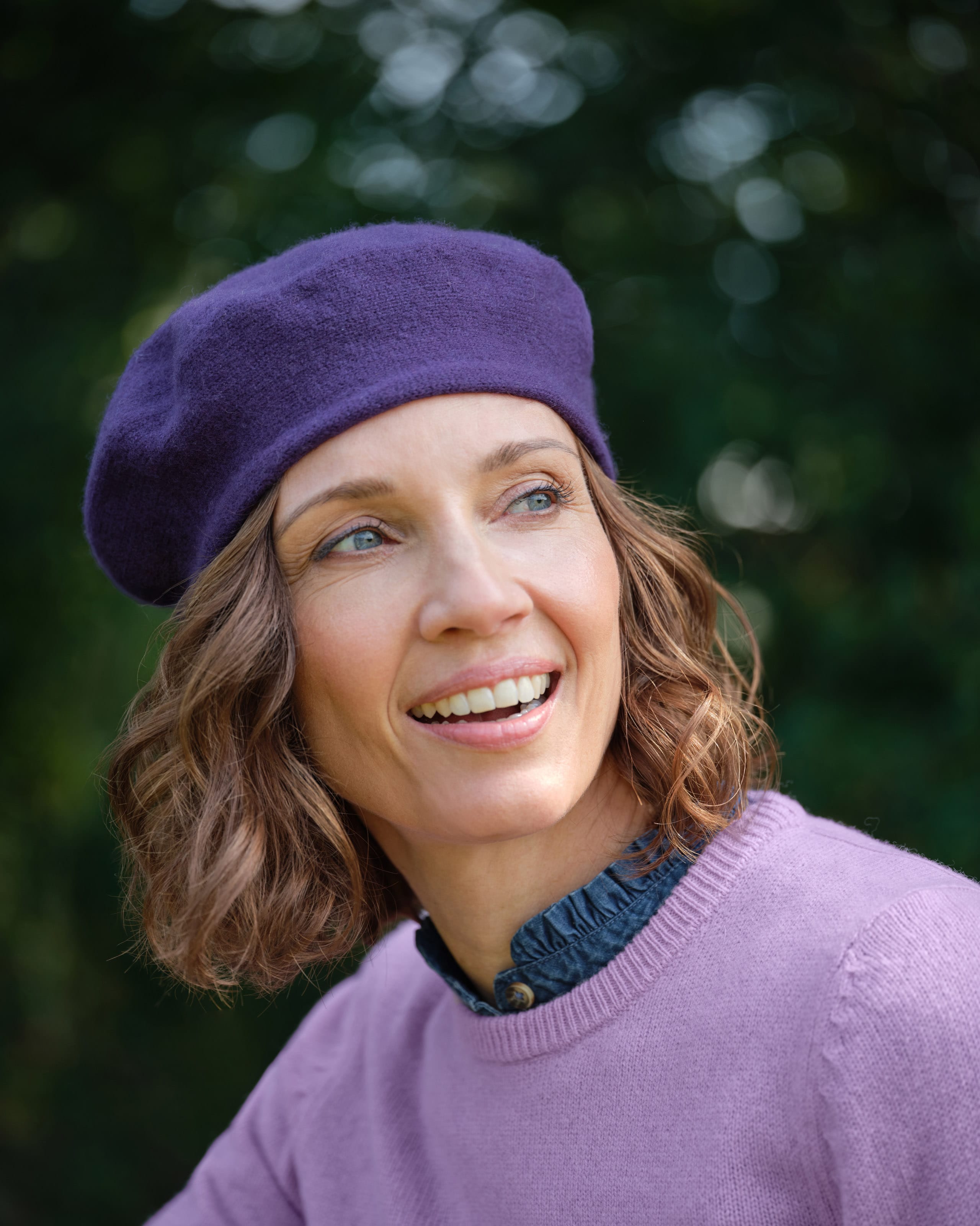 Grape | Classic Wool Beret | WoolOvers UK