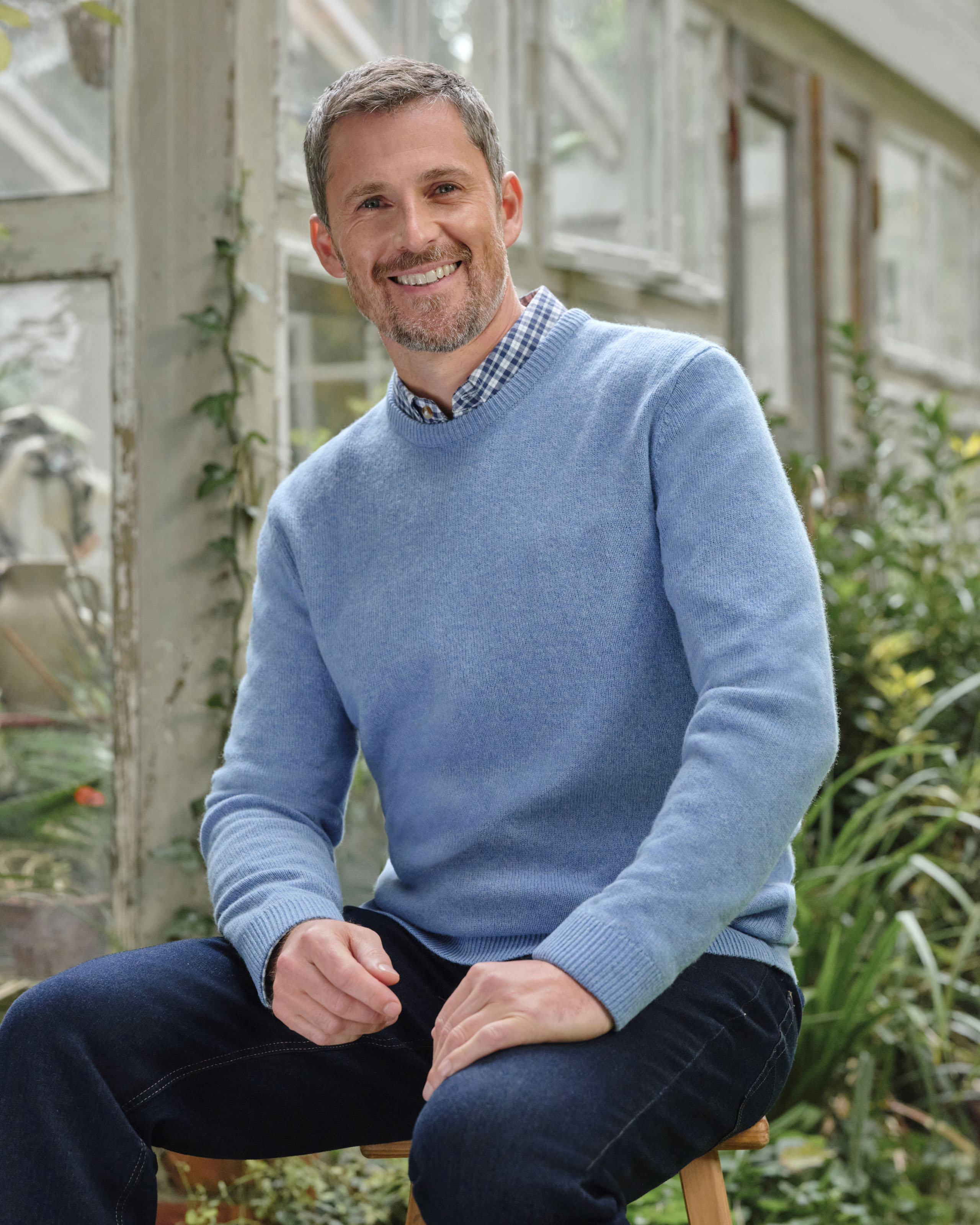 Blue Shore | Lambswool Classic Crew | WoolOvers UK