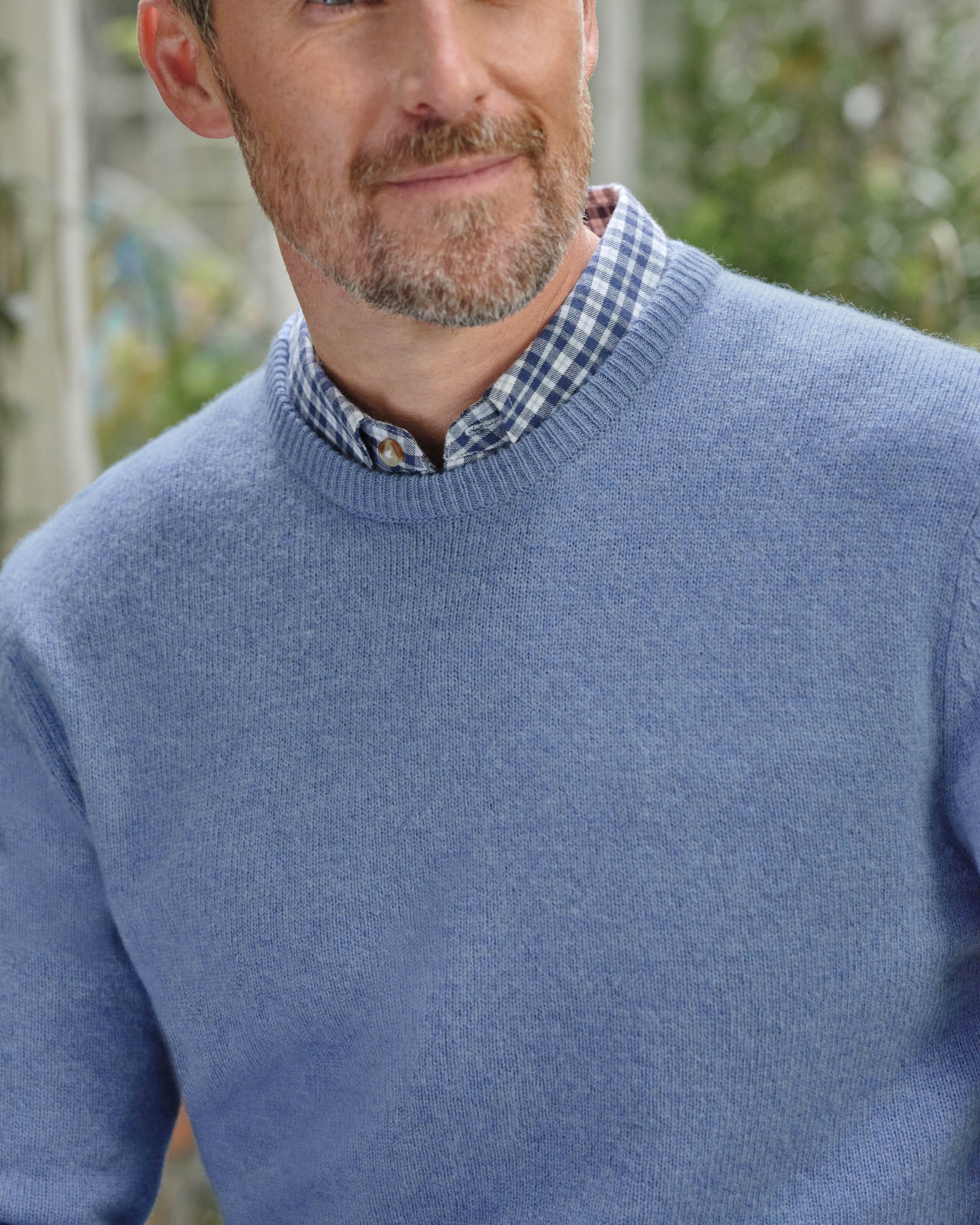 Blue Shore | Lambswool Classic Crew | WoolOvers UK