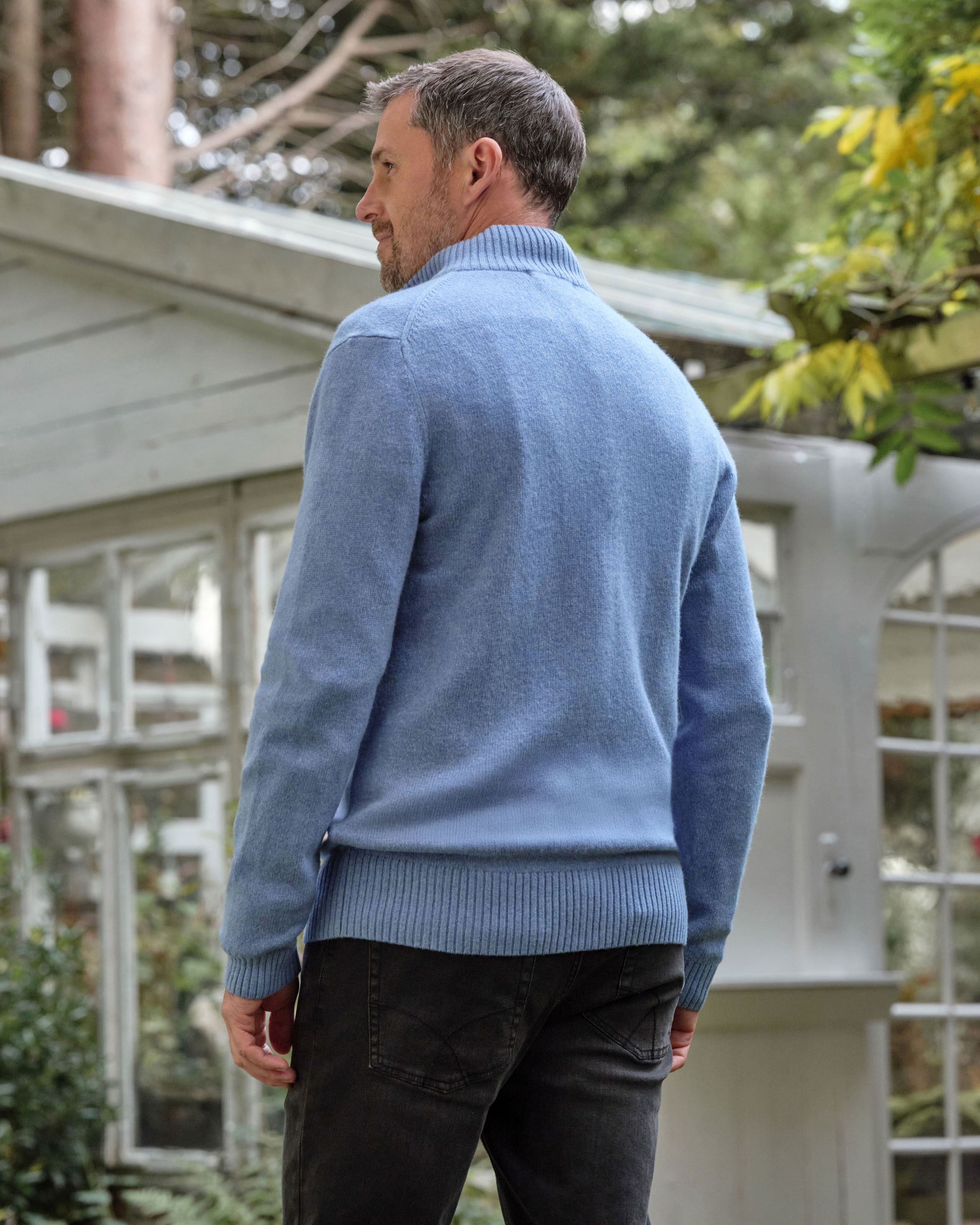 Blue Shore | Mens Lambswool Lincoln Zipper Cardigan | WoolOvers UK