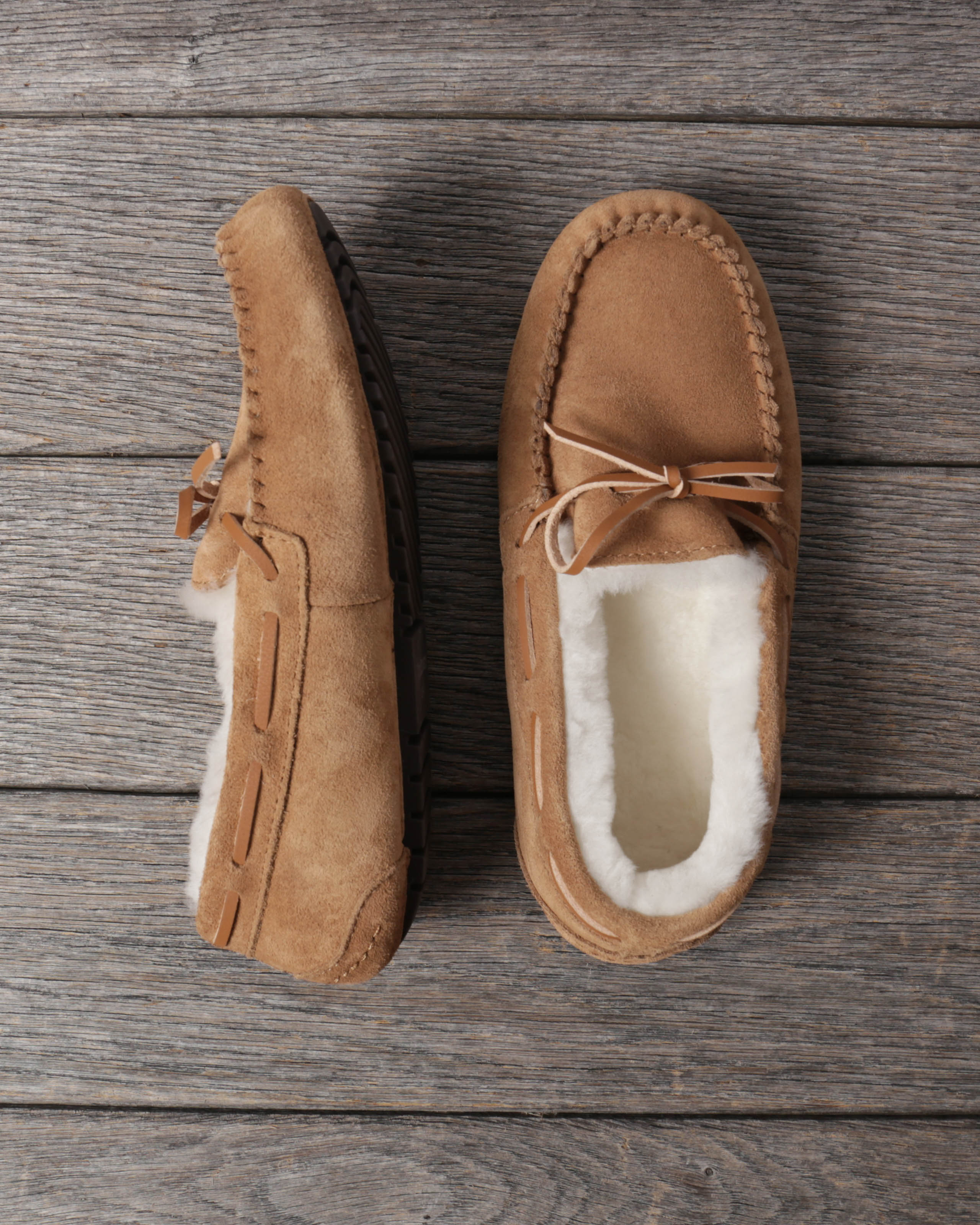 Chestnut | Womens Hard Sole Moccasin | WoolOvers UK