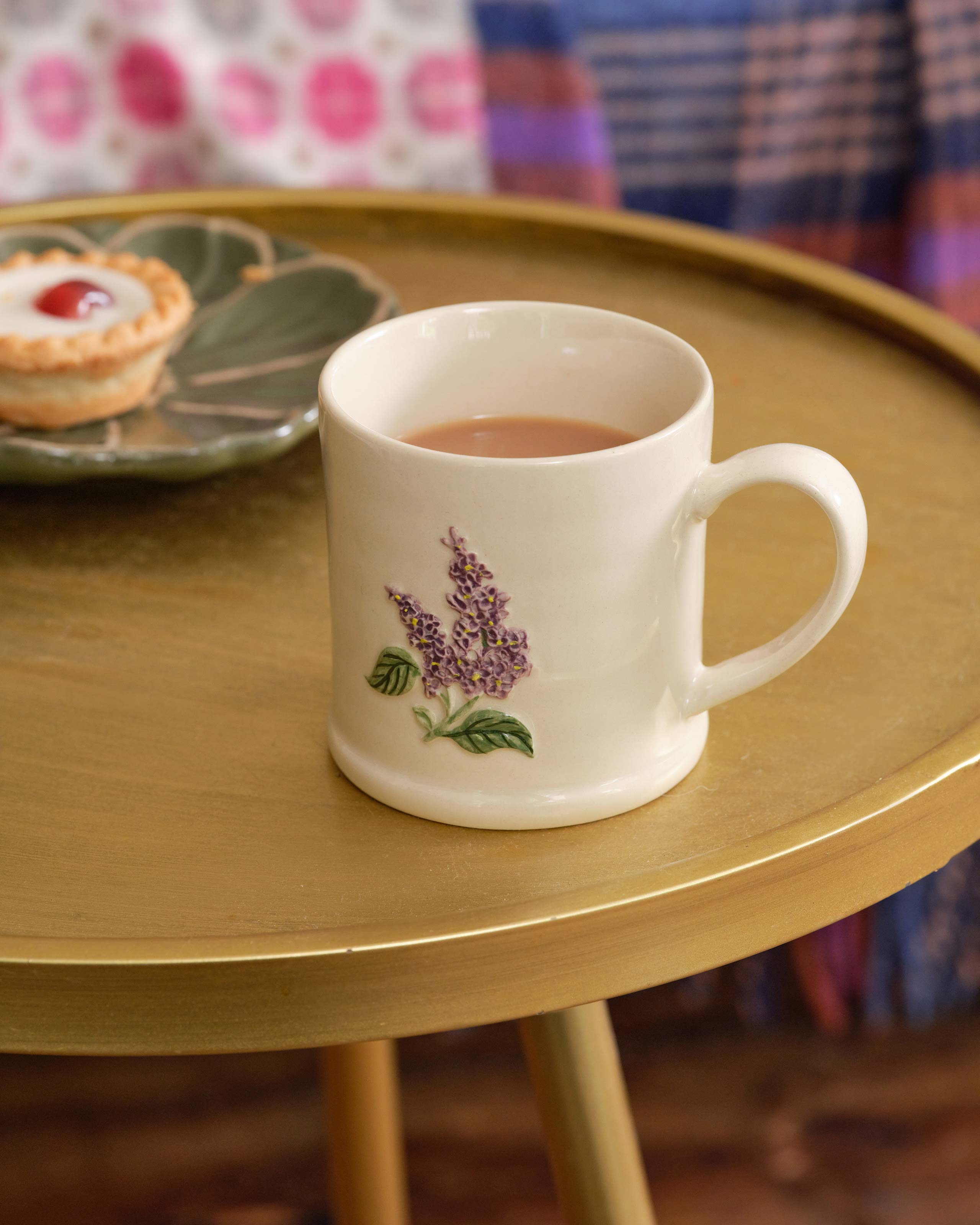 Lilac Flower | Embossed Mug | WoolOvers UK