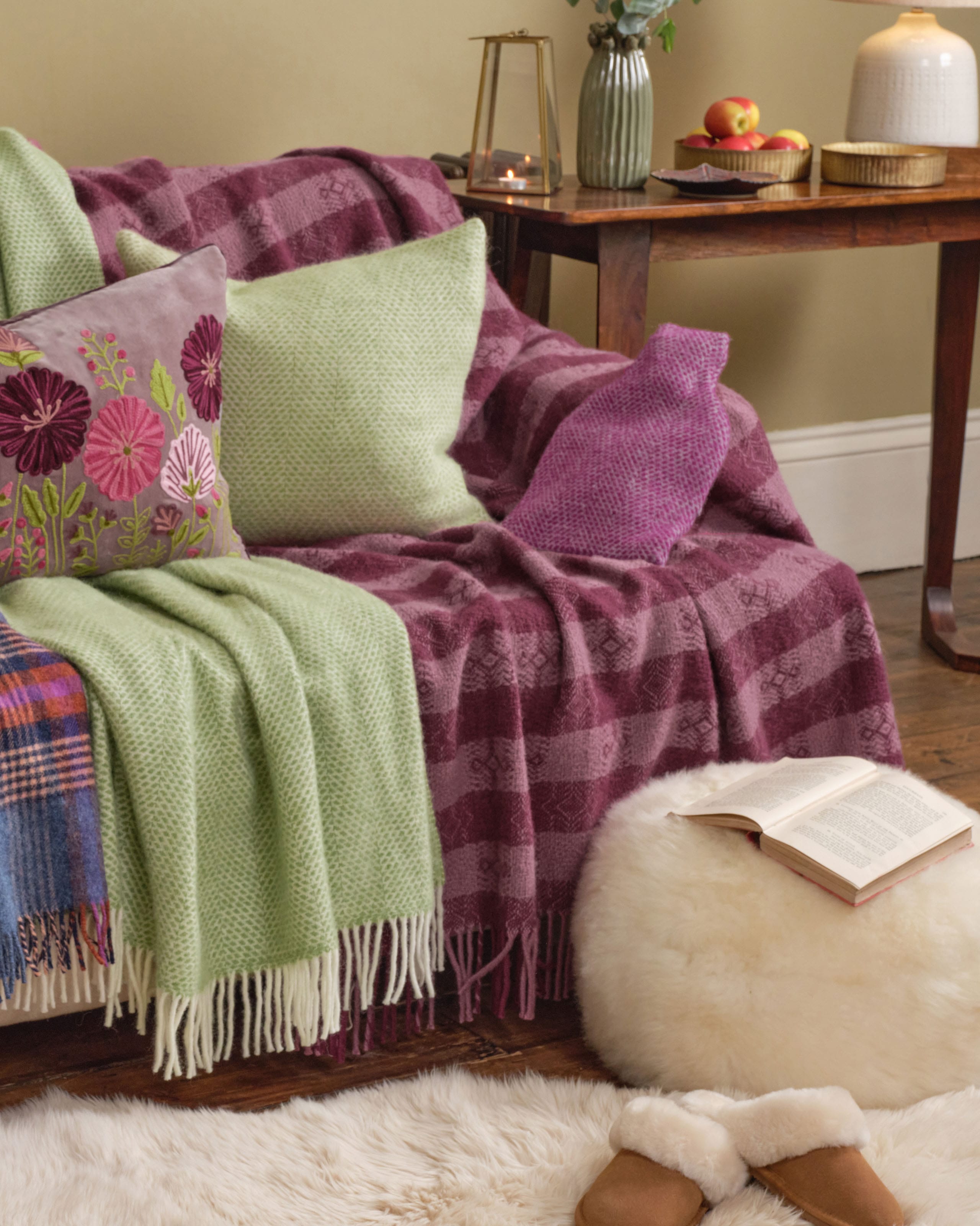 Mixed Berry Pure Wool | Traditional Pure Wool Throw