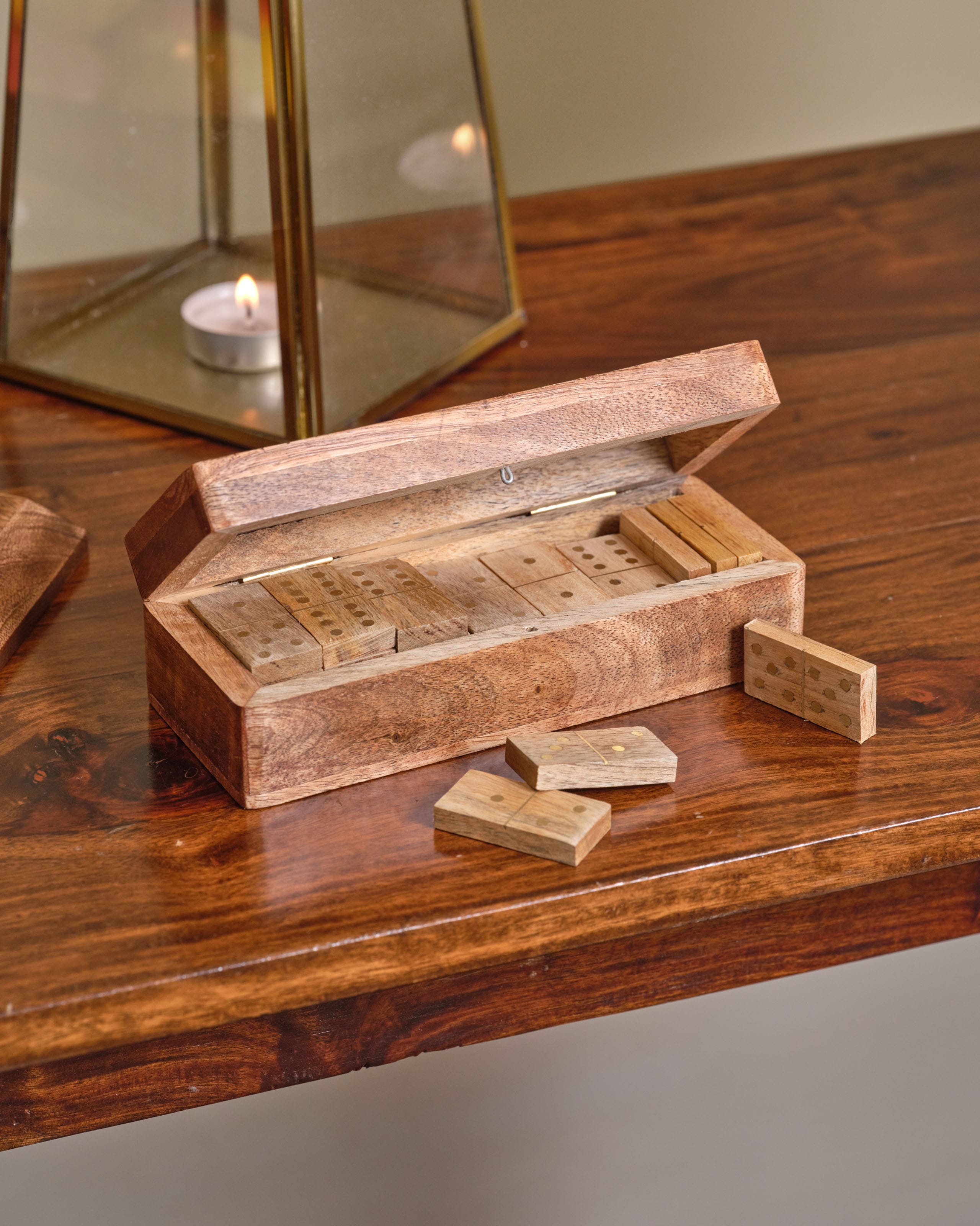 Natural | Wooden Domino Set | WoolOvers UK