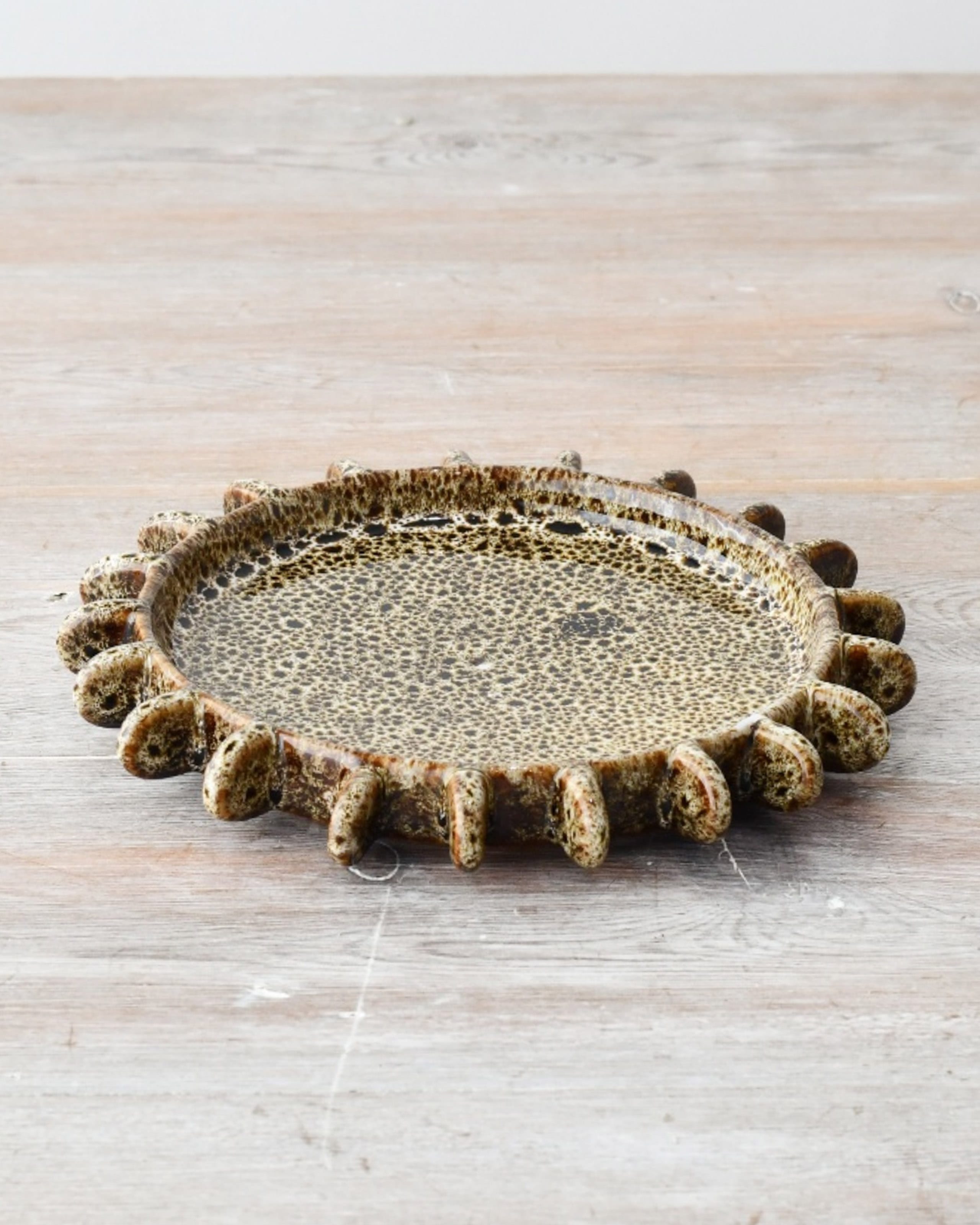 Stone | Patterned Neutral Stone Plate | WoolOvers UK