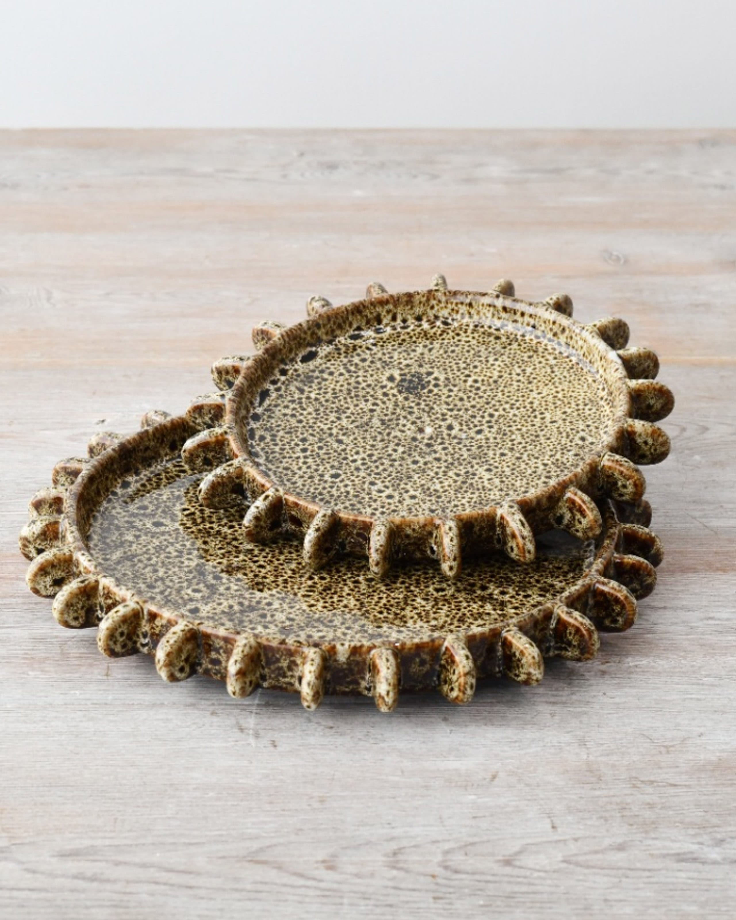 Stone | Patterned Neutral Stone Plate | WoolOvers UK