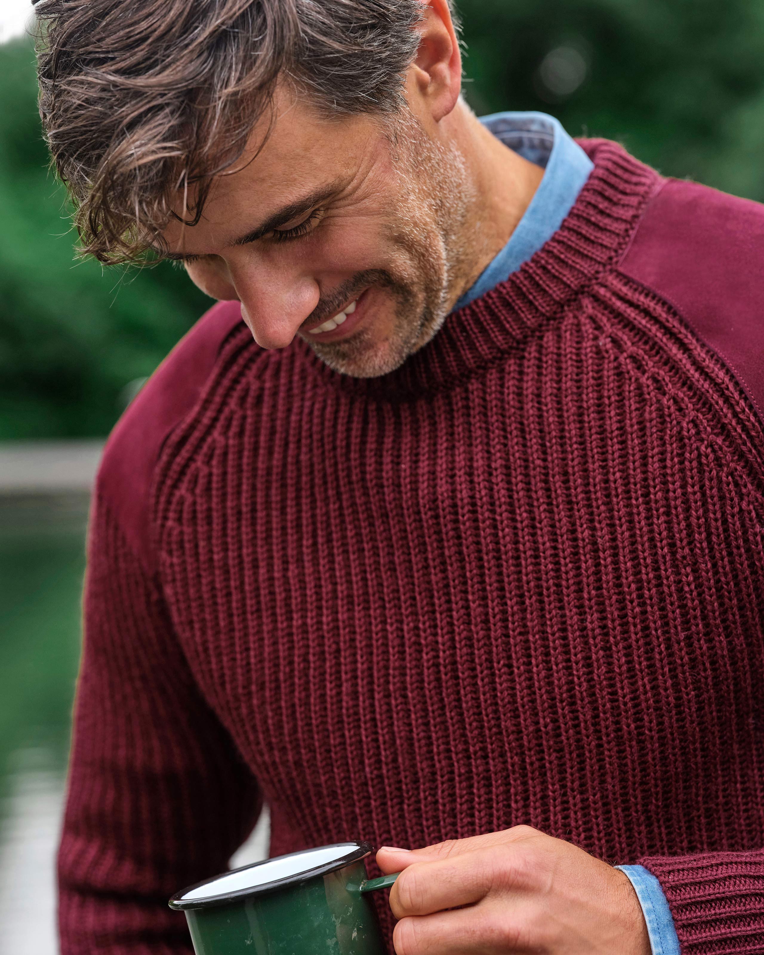 Mahogany | 100% Pure Wool Countryman Jumper | WoolOvers UK
