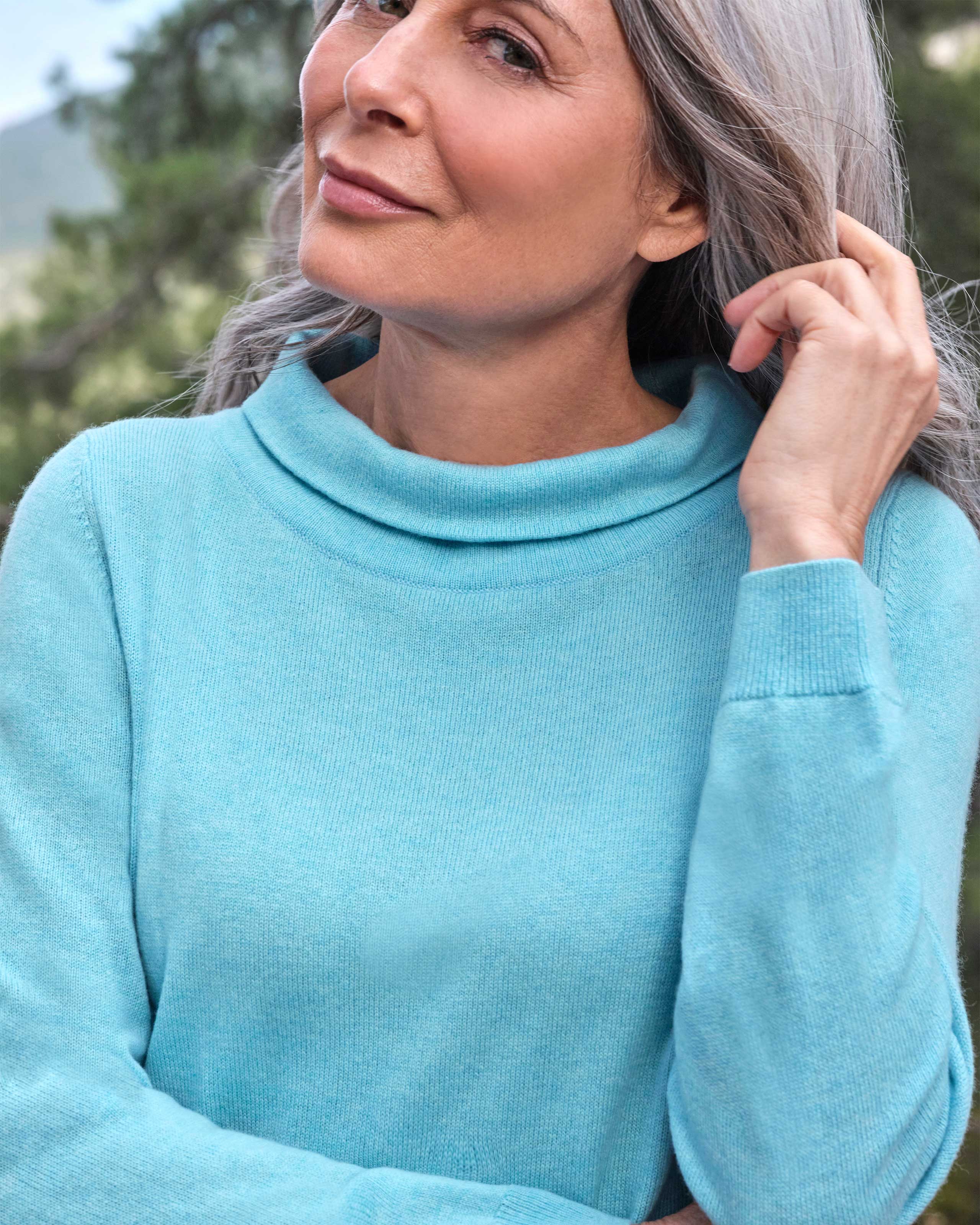 Oasis Blue | Jackie Roll Neck | WoolOvers AU