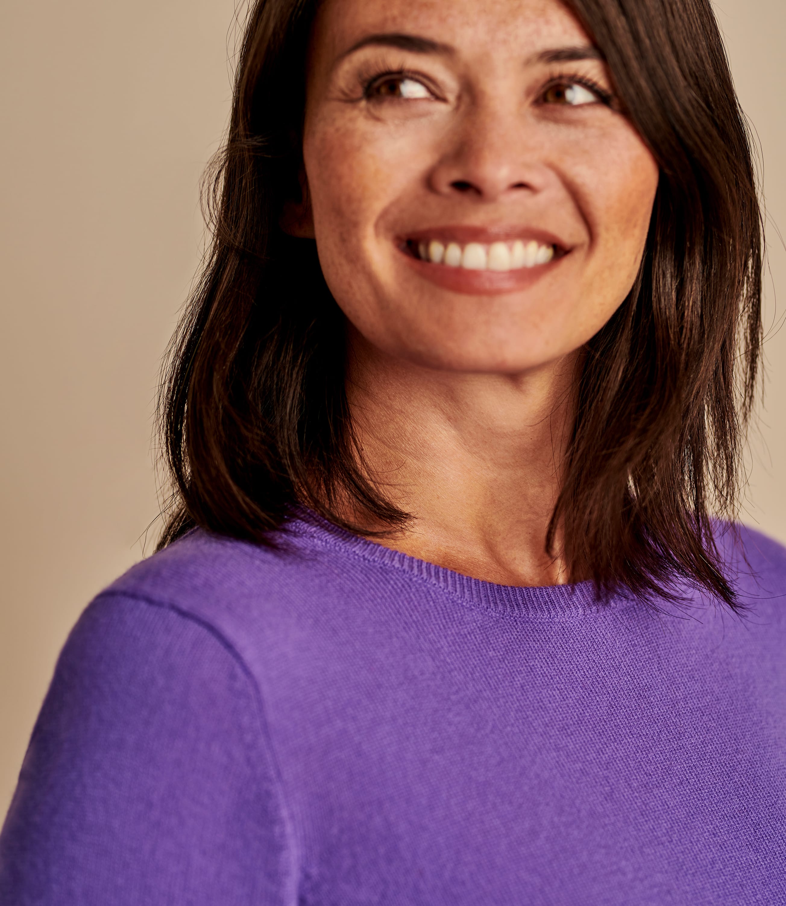 Violet | Cashmere & Merino Crew Neck Knitted Jumper | WoolOvers AU