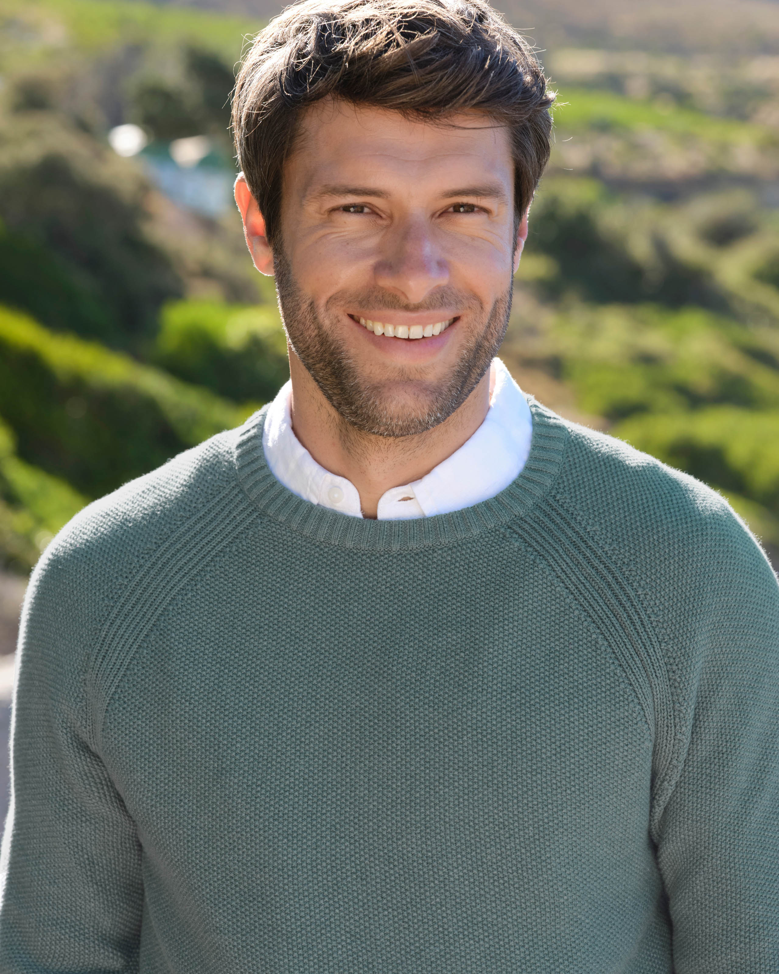 Mint Haze | Moss Stitch Essential Crew Neck Jumper | WoolOvers UK