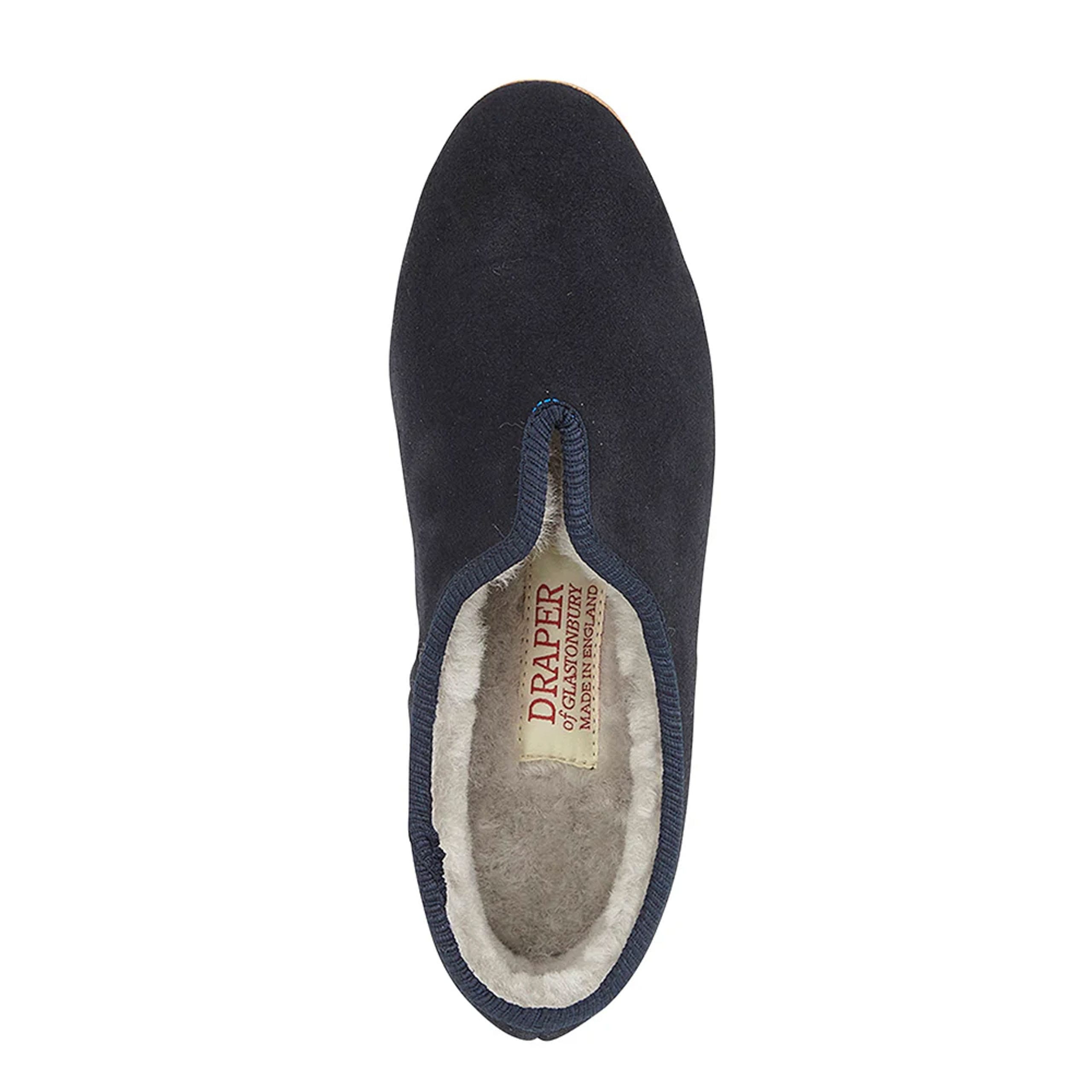 Navy | Womens Draper Sheepskin Slippers | WoolOvers UK