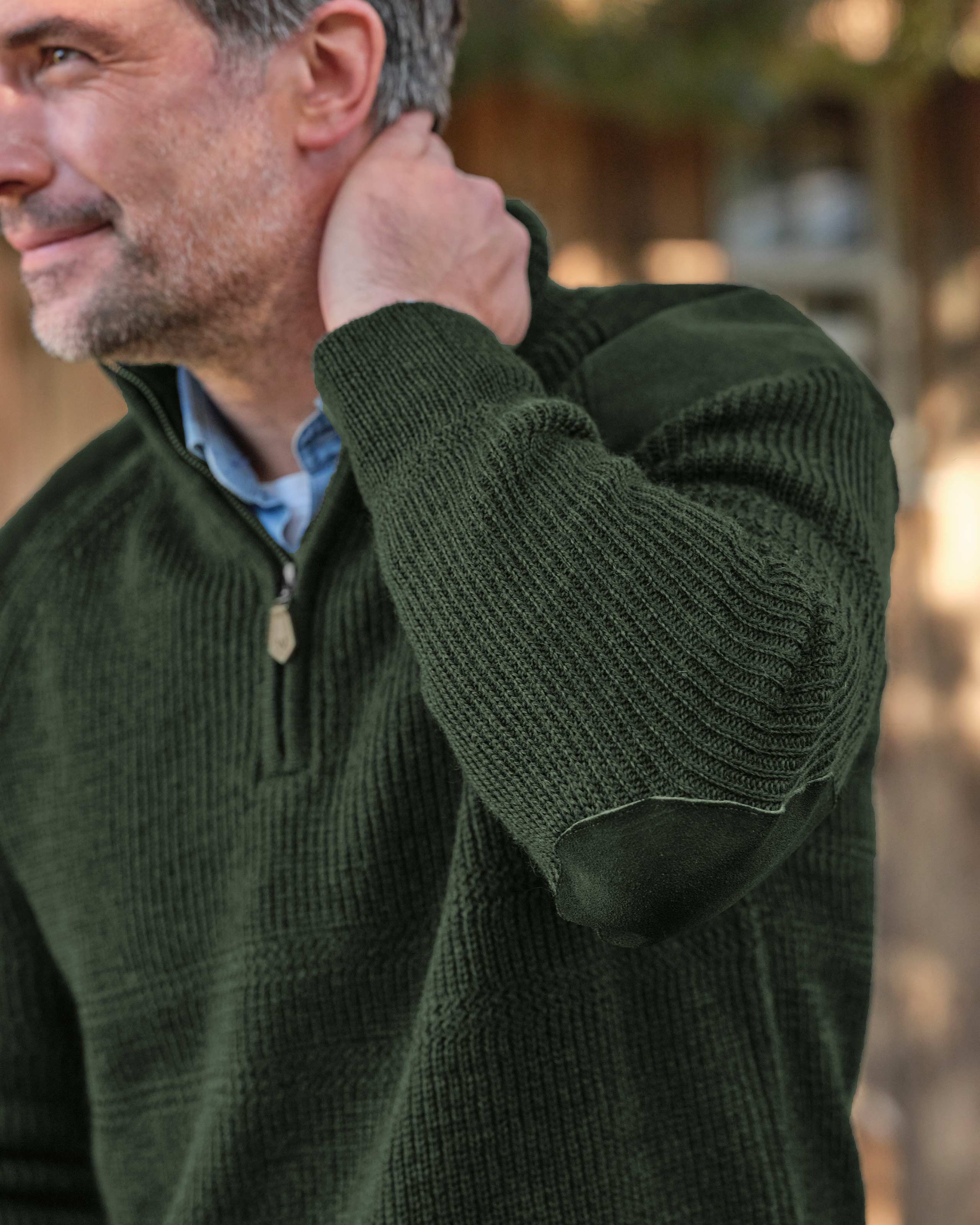 Hunter Green | 100% Pure Wool Hill Walker Jumper | WoolOvers UK