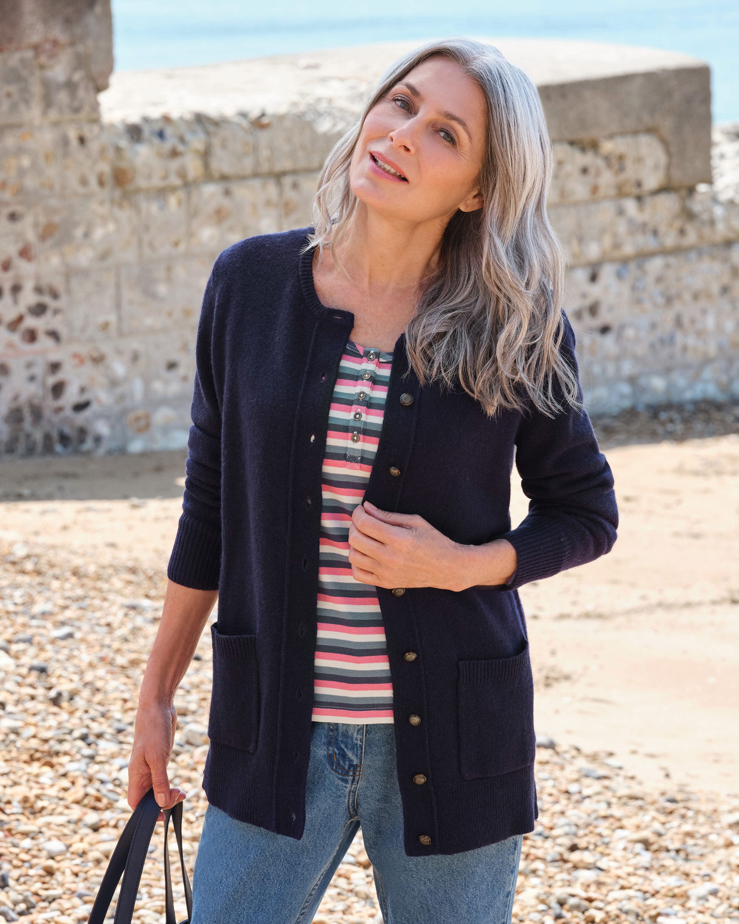 Smart Navy Cardigans Womens & Mens | WoolOvers UK