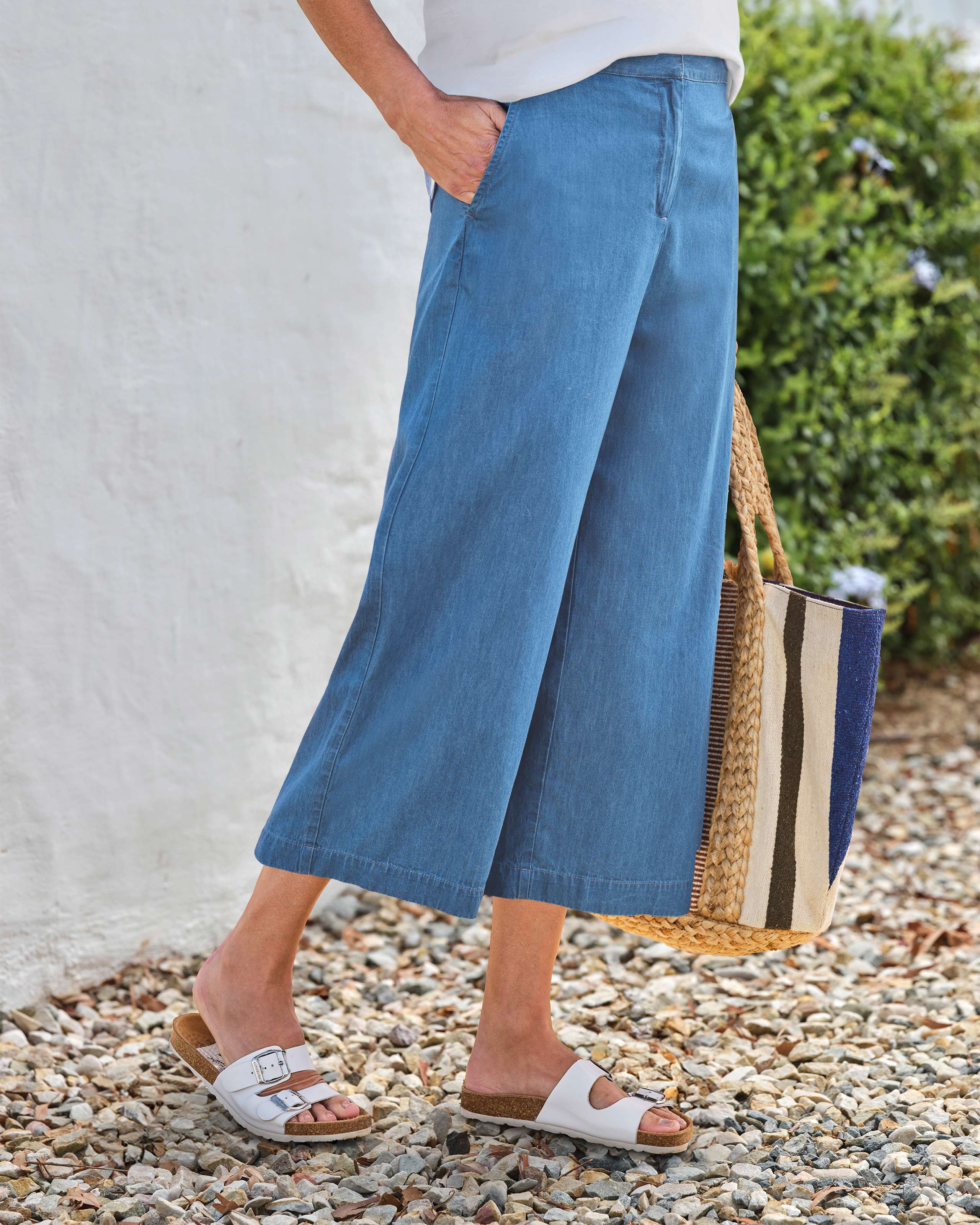 Chambray Blue | Chambray Culottes | WoolOvers AU