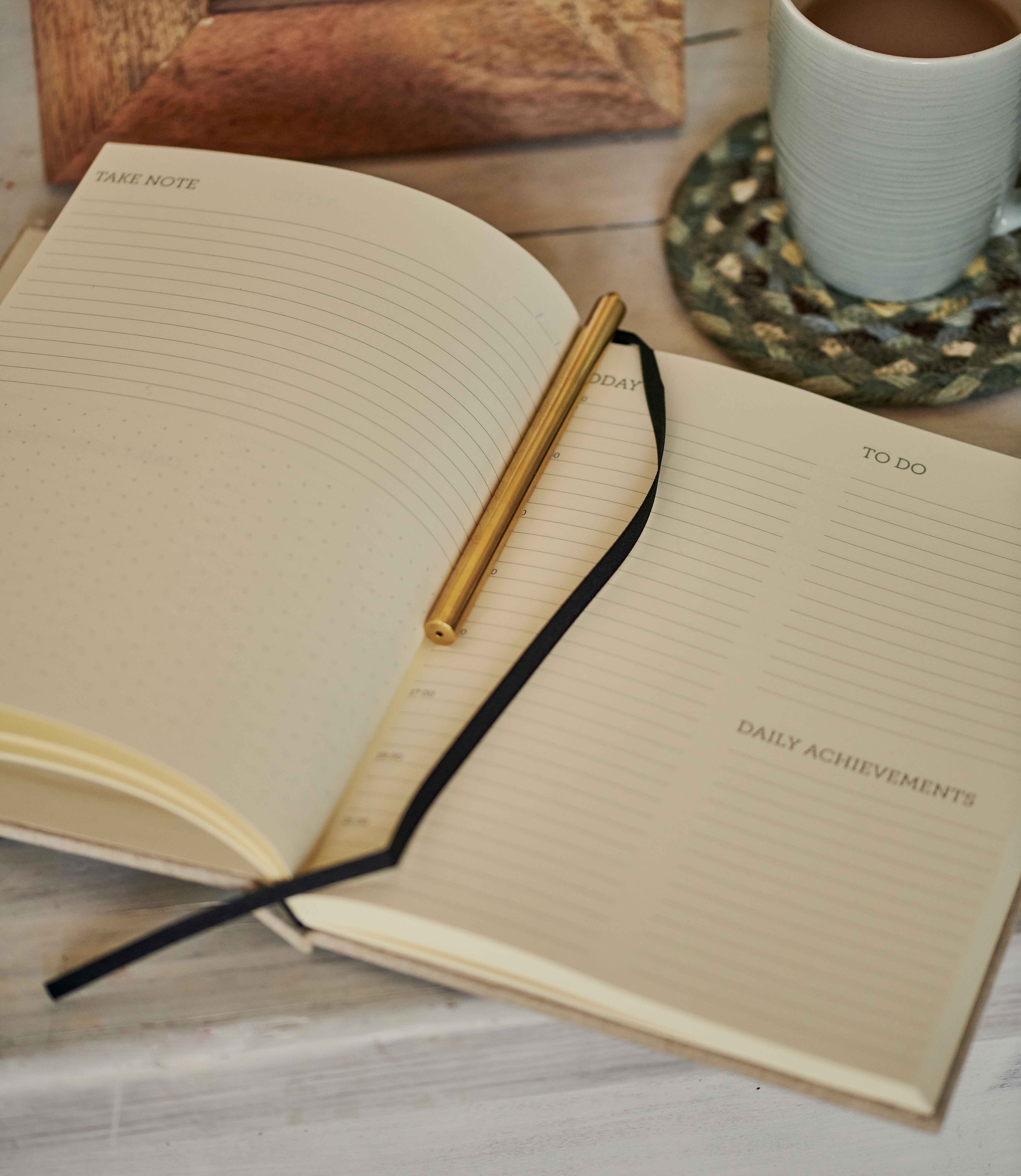 Cream | Linen Covered Notebook | WoolOvers UK